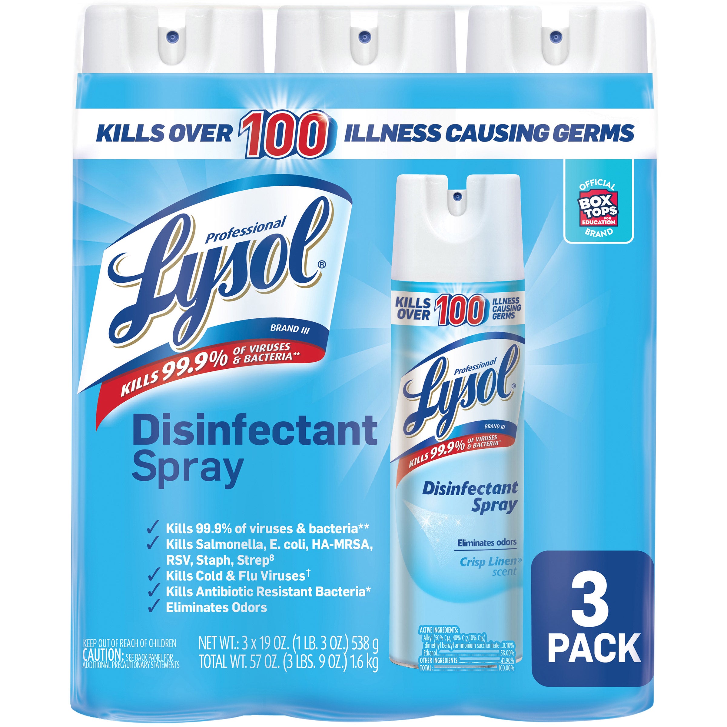 LYSOL DISINFECTING SPRAY 3/19 OUNCE CANS - $15.89 at Costco