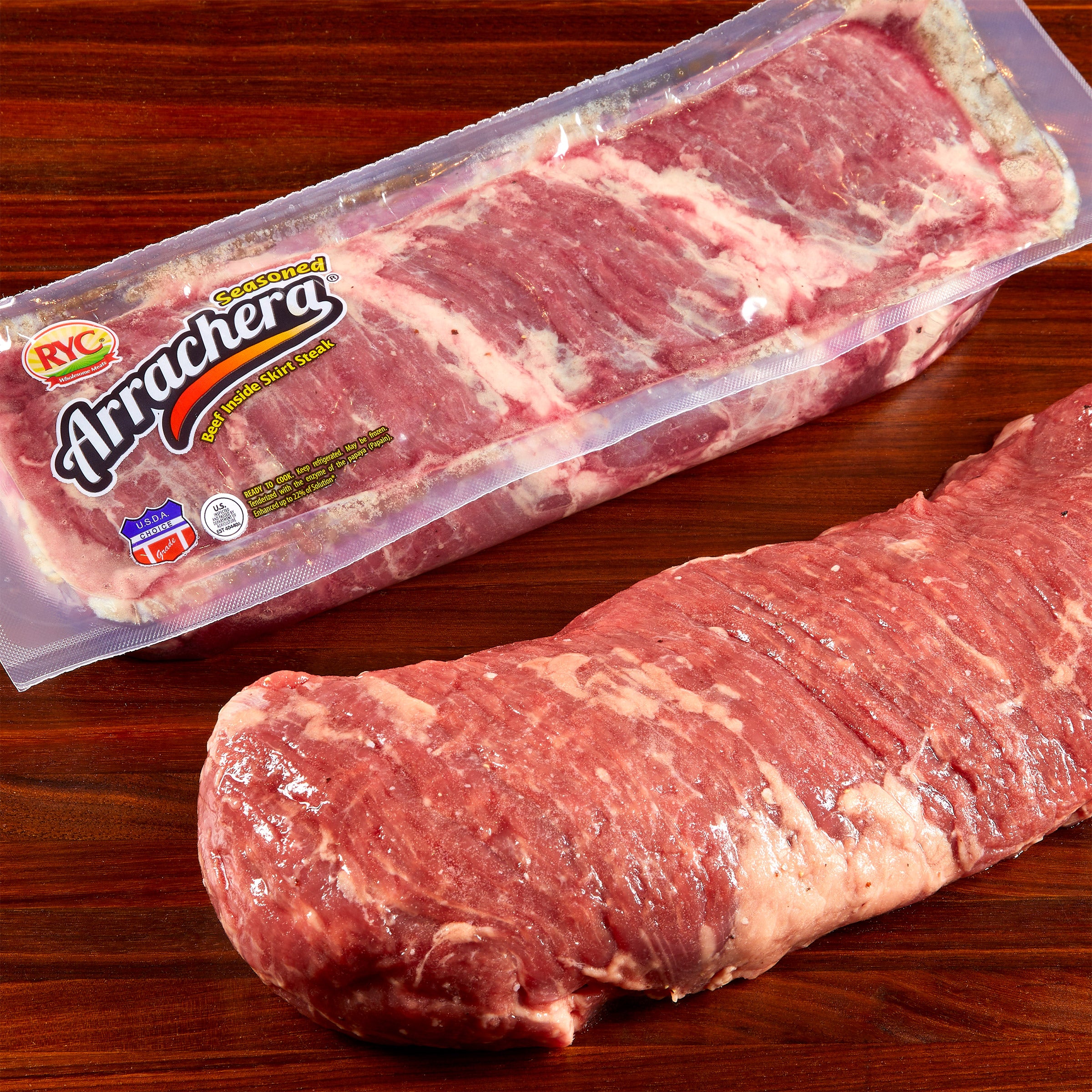 MARINATED BEEF SKIRT STEAK PER LB - $9.99 at Costco