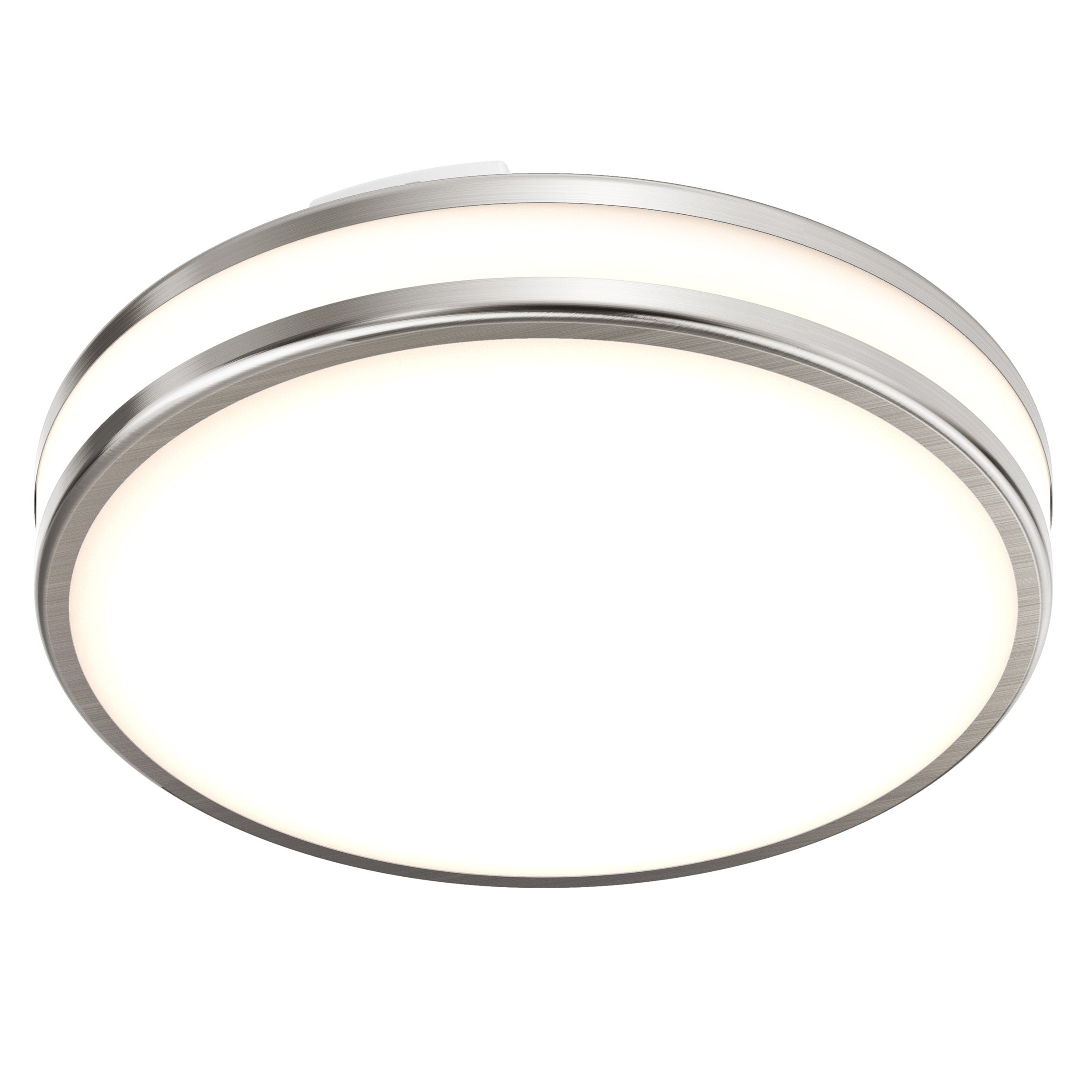 Artika Hemisphere 15" LED Flush Mount Light Fixture, Brushed Nickel ...