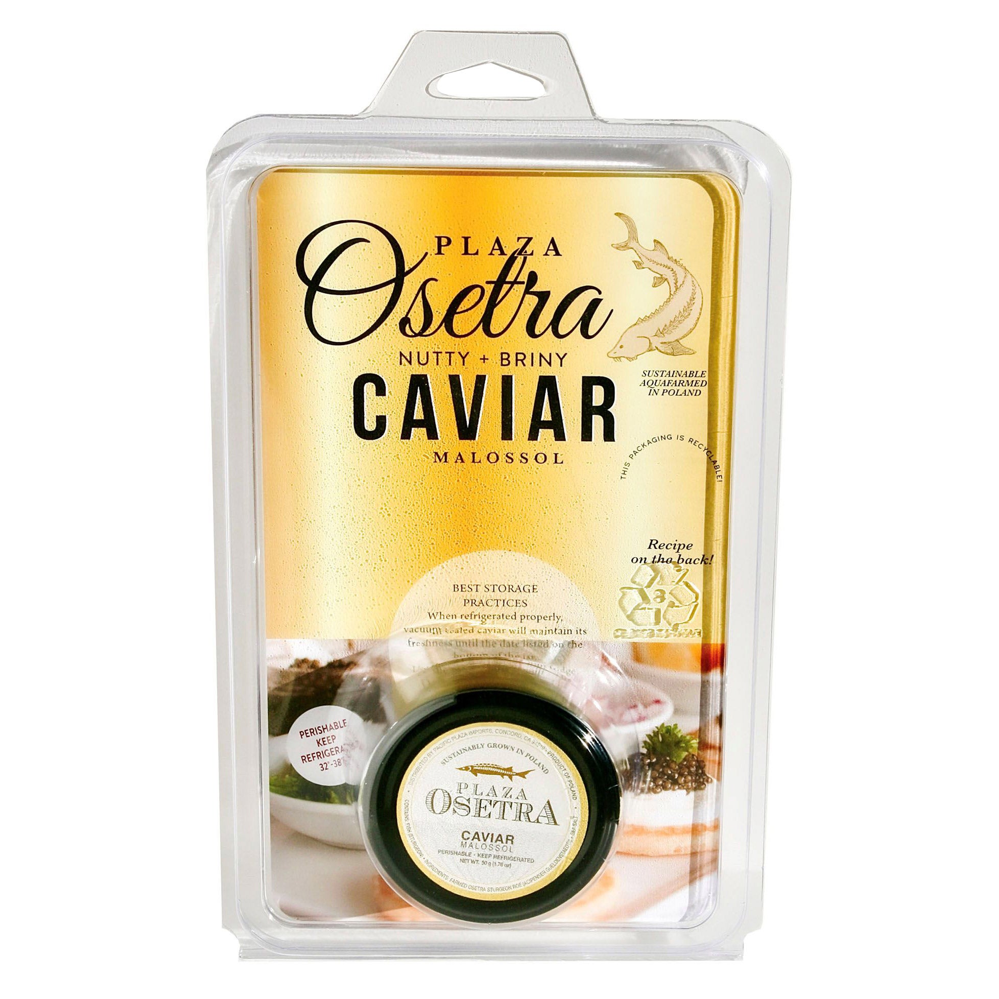 Plaza de Caviar Farmed Osetra Caviar with Spoon 50g - $52.99 at Costco