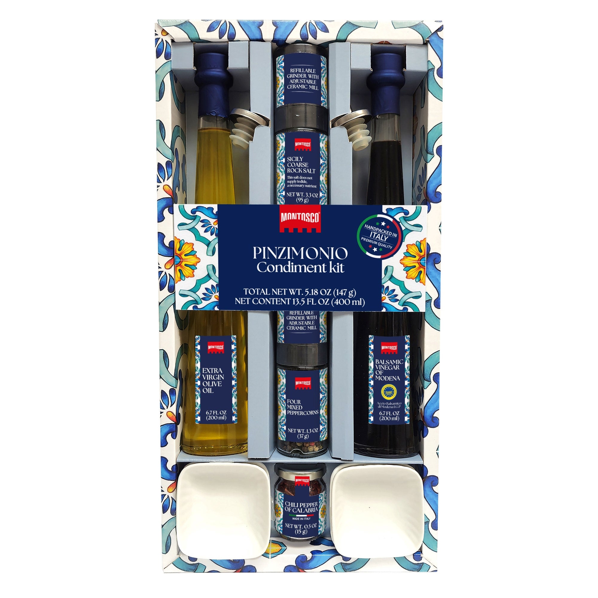 Pinzimonio Gift Set Olive Oil & Balsamic Salt & Pepper Grinder - $9.97 ...