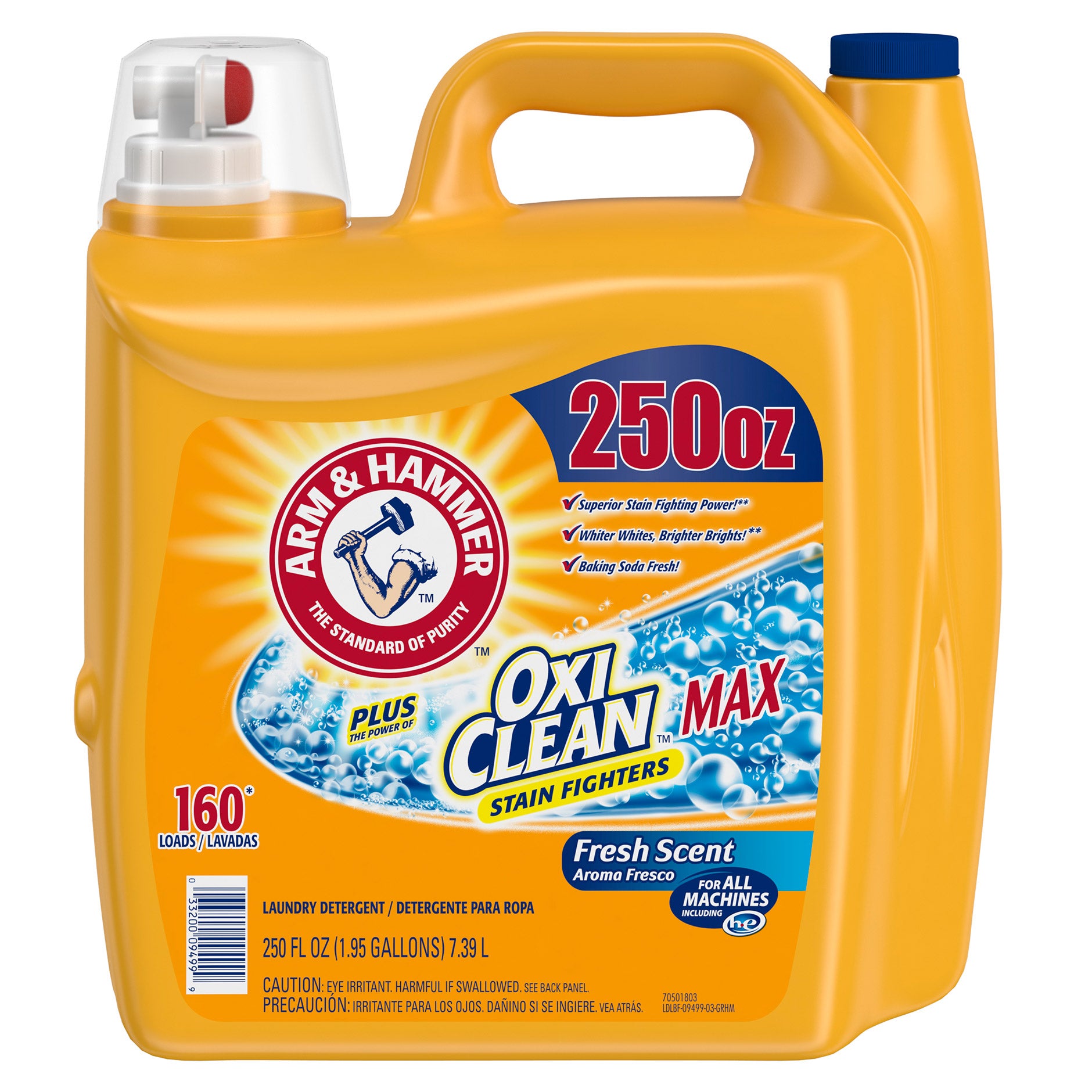 A&H PLUS OXICLEAN MAX LAUNDRY DETERGENT 160 LOADS / 250 OZ - $10.99 at ...