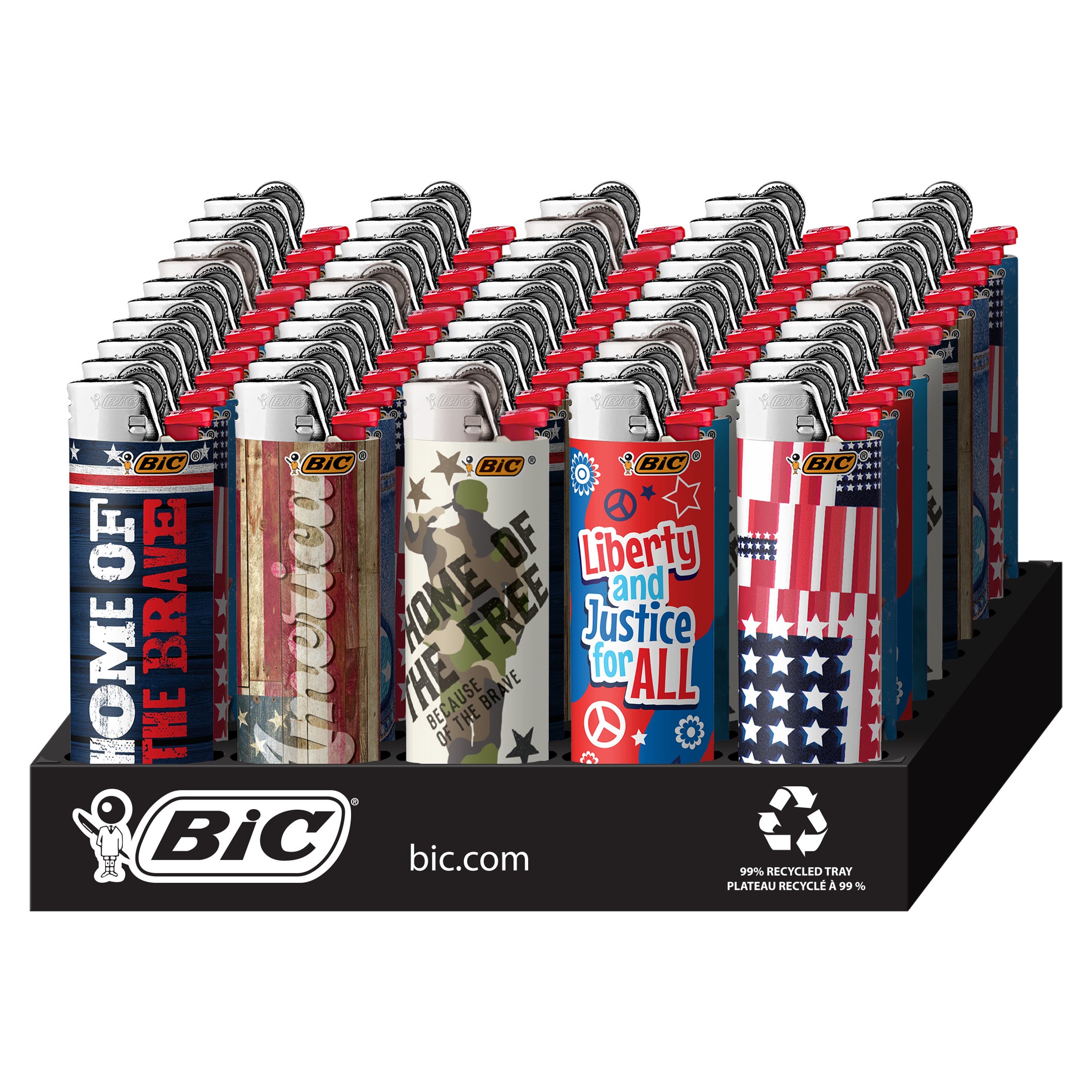 BIC LIGHTERS AMERICANA 50 CT TRAY - $61.99 at Costco