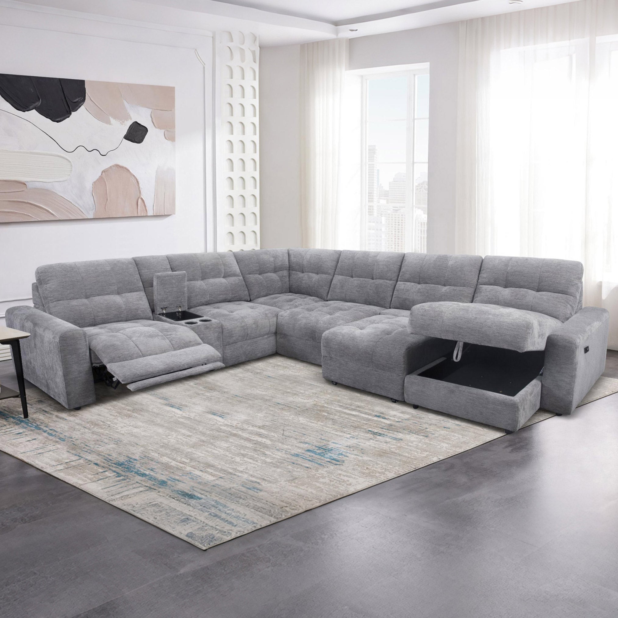 EMMA FABRIC 7PC POWER RECLINING SECTIONAL - $2399.99 at Costco