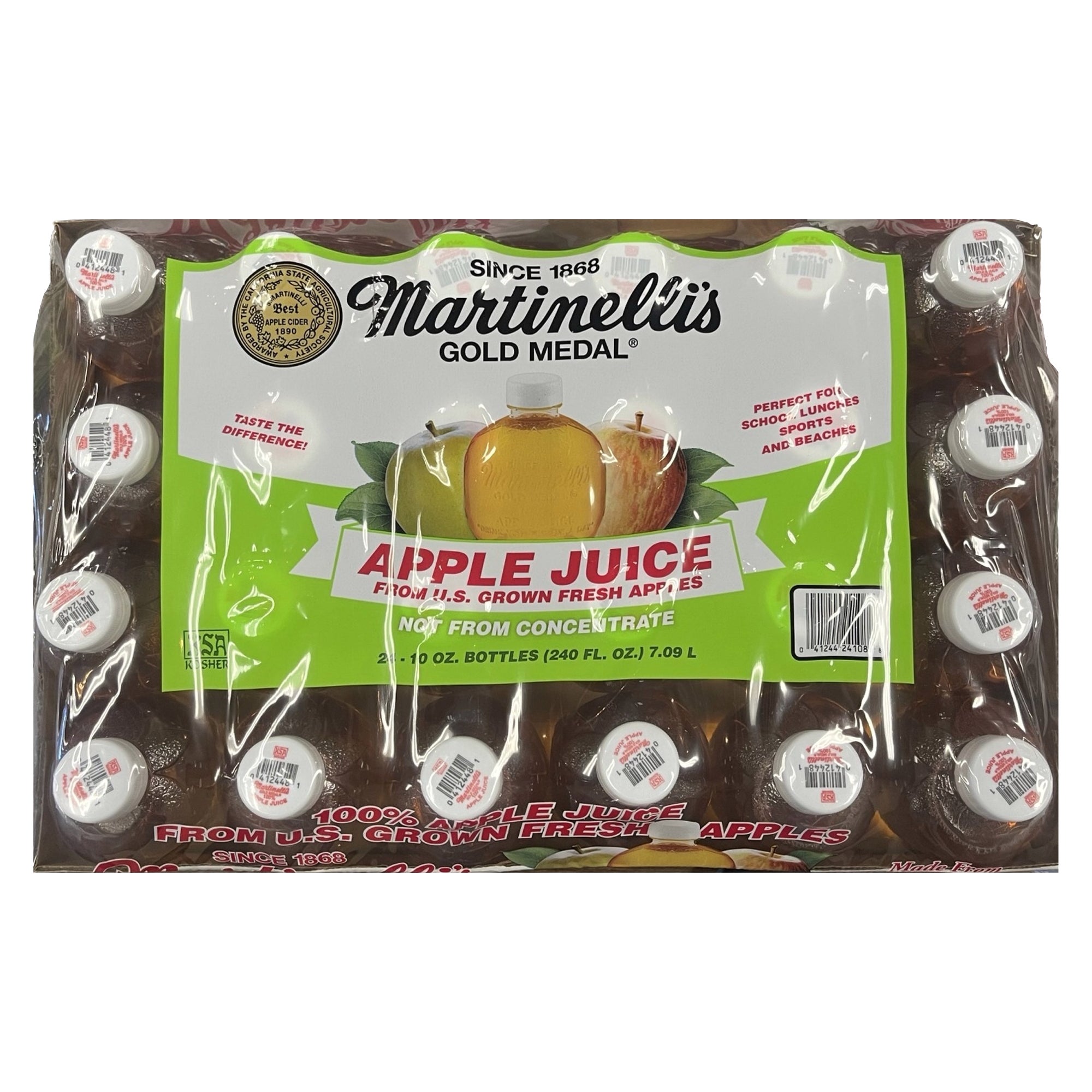 Martinelli's Gold Medal 100% Pure Apple Juice, 24-Count, 10 fl oz ...