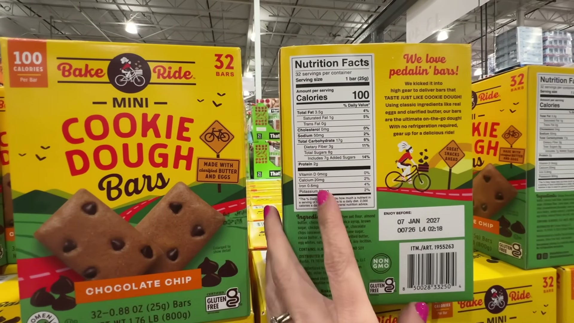 Bake Ride Mini Cookie Dough Bars, 32 Count (0.88 oz each) - $2.97 at Costco