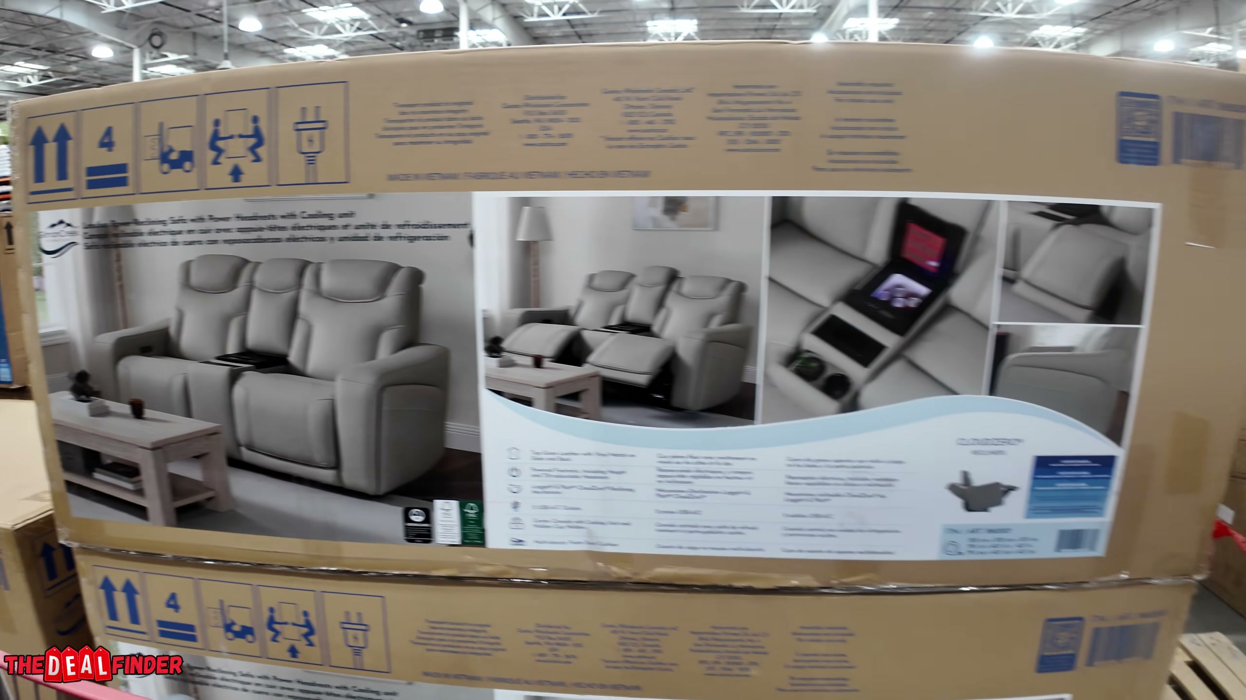 Alton Leather Power Sofa with Cooling Unit - $999.97 at Costco