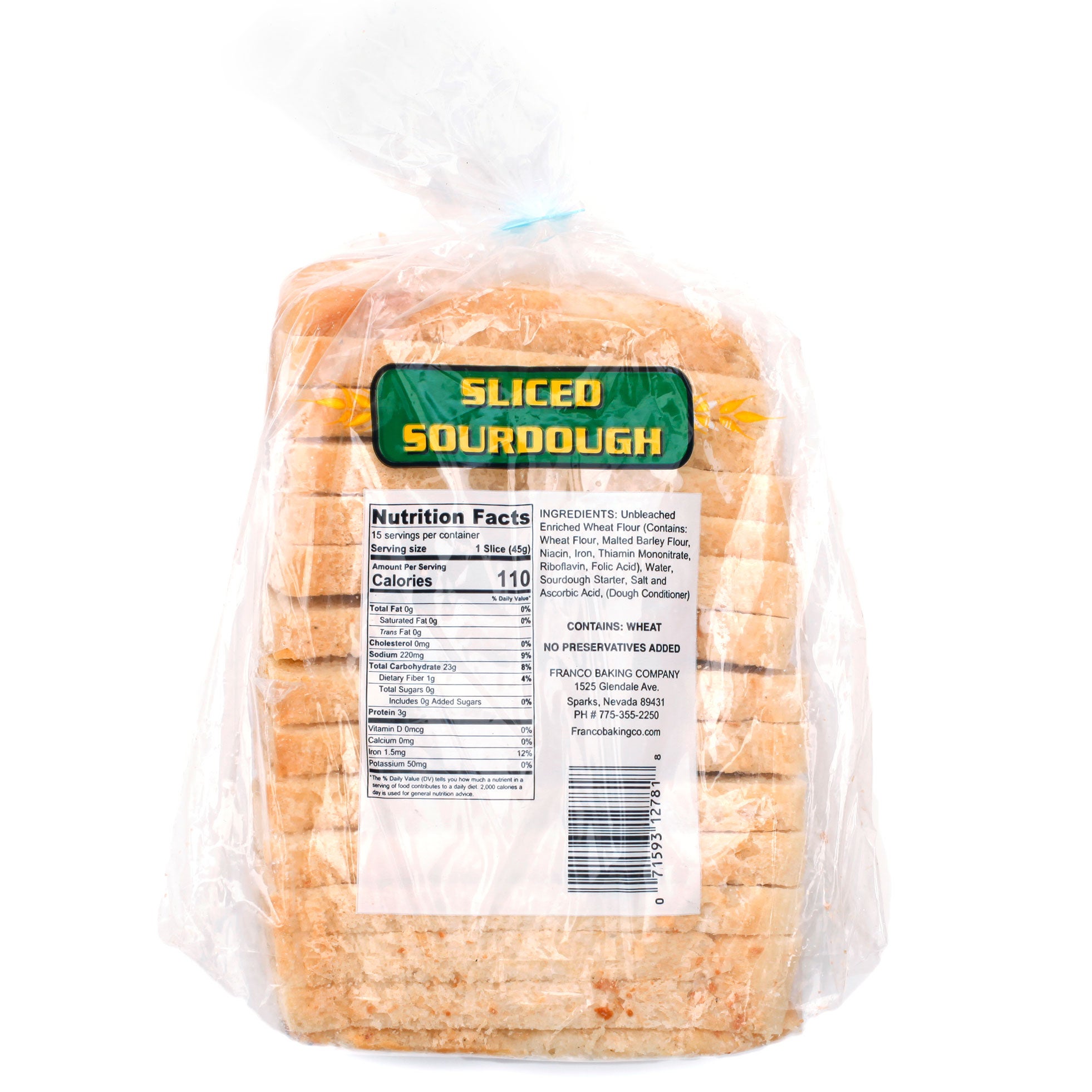 Franco Baking Company Sliced Sourdough 2 Pack, 24 Ounces - $4.99 at Costco