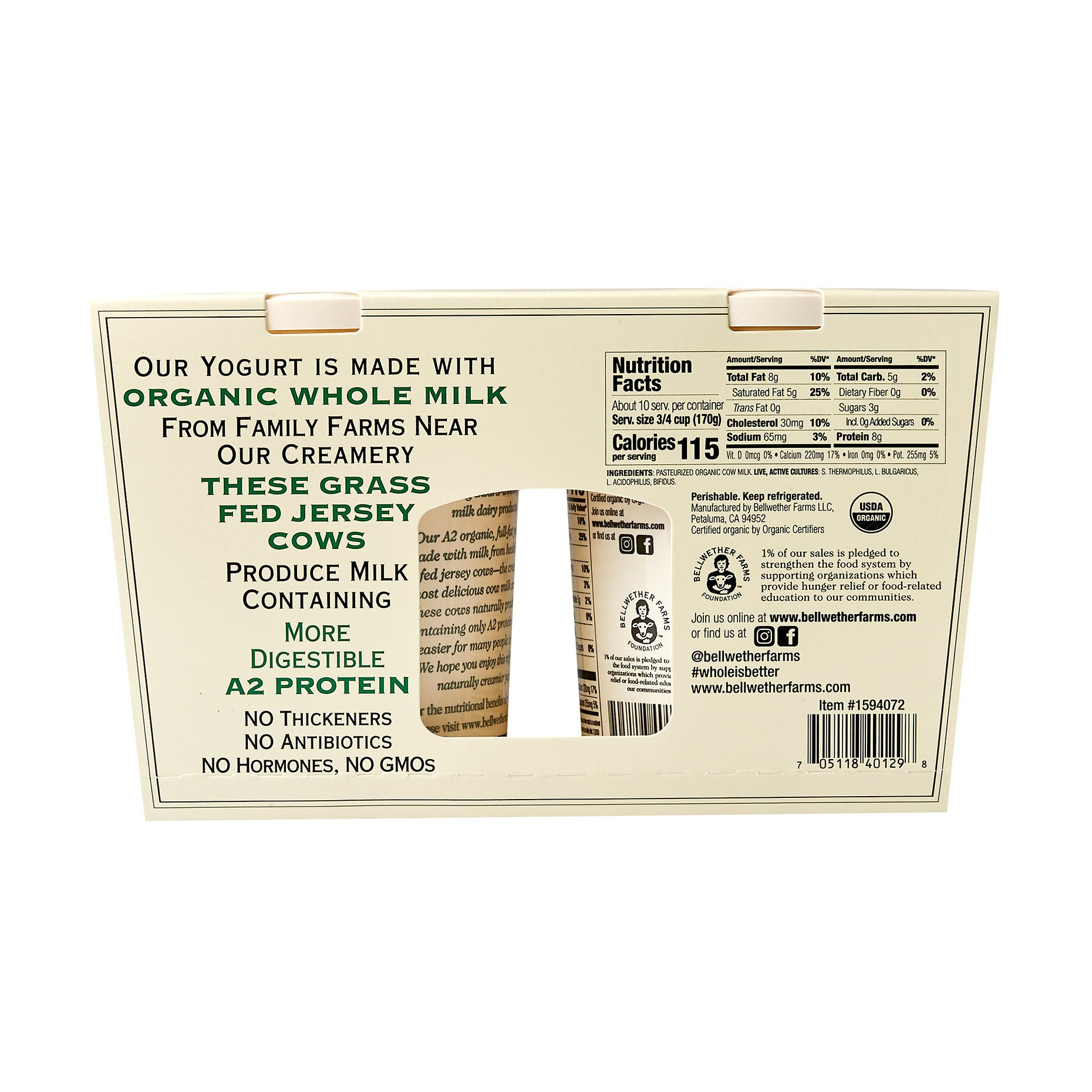 Bellwether Organic A2 Whole Milk Yogurt 2/32 oz - $8.79 at Costco
