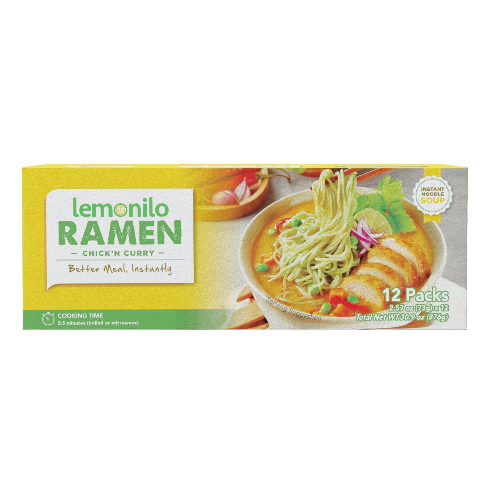 Lemonilo Chick'n Curry Ramen, 12 × 2.57 oz (#1749803) - $9.97