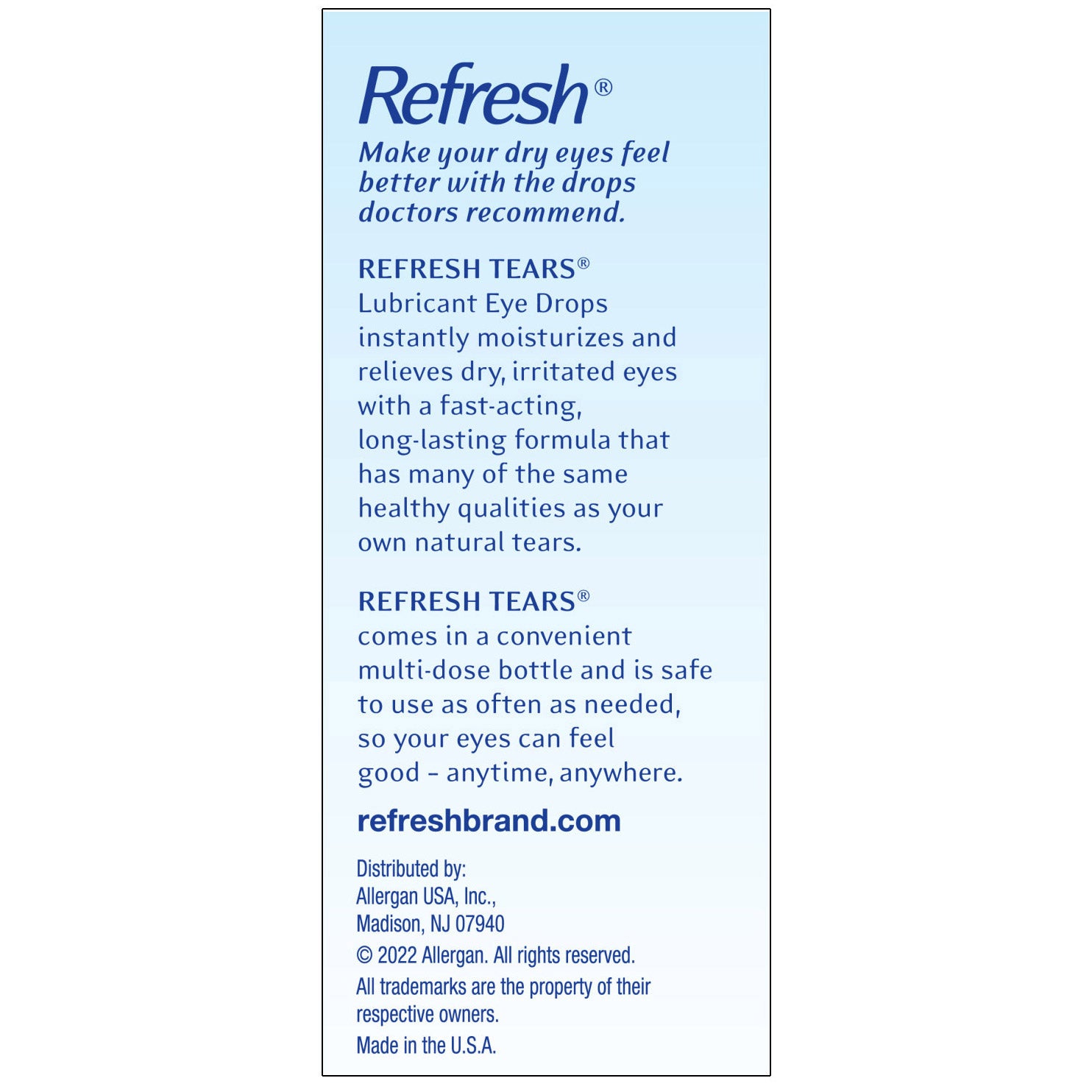 Allergan Refresh Tears 4x15mL + 5mL - $18.49 at Costco