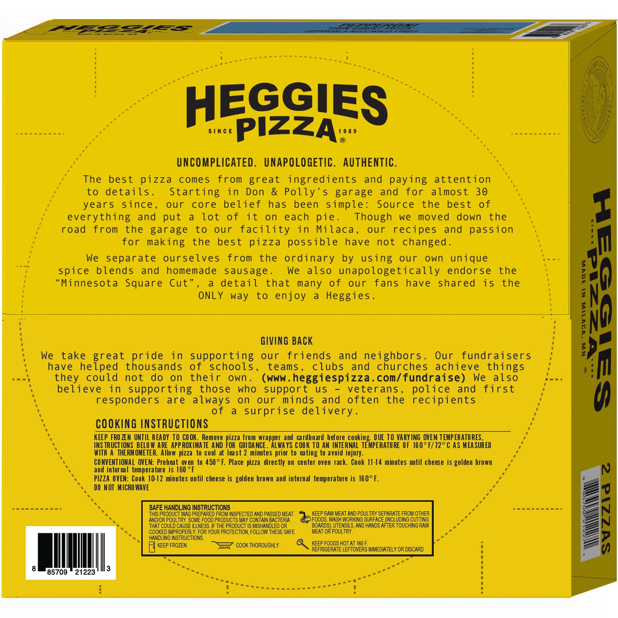 Heggies Pepperoni Pizza, Thin Crust, 2 Count Box - $15.99 at Costco