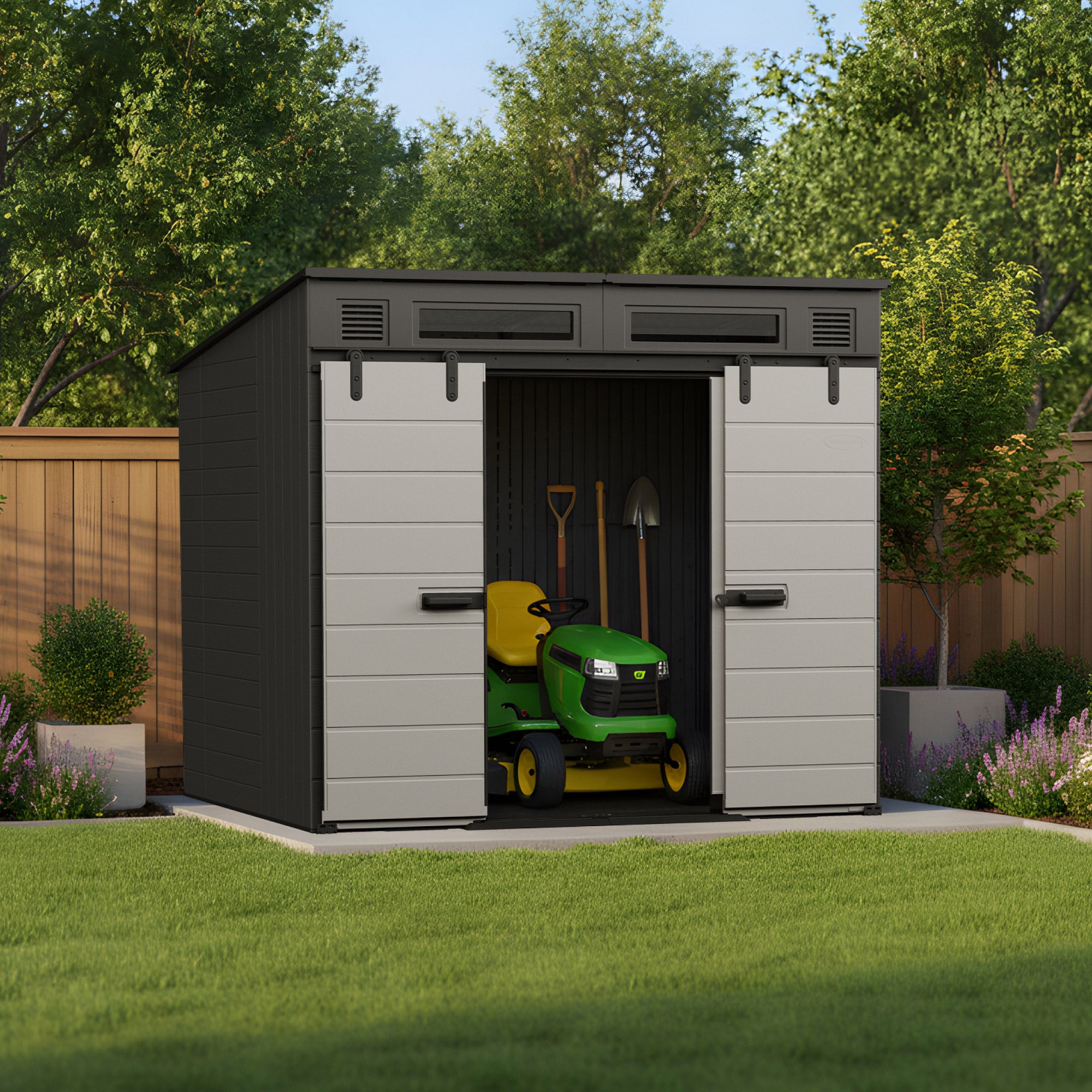 SUNCAST MODERNIST SLIDING DOOR SHED - $999.99 at Costco