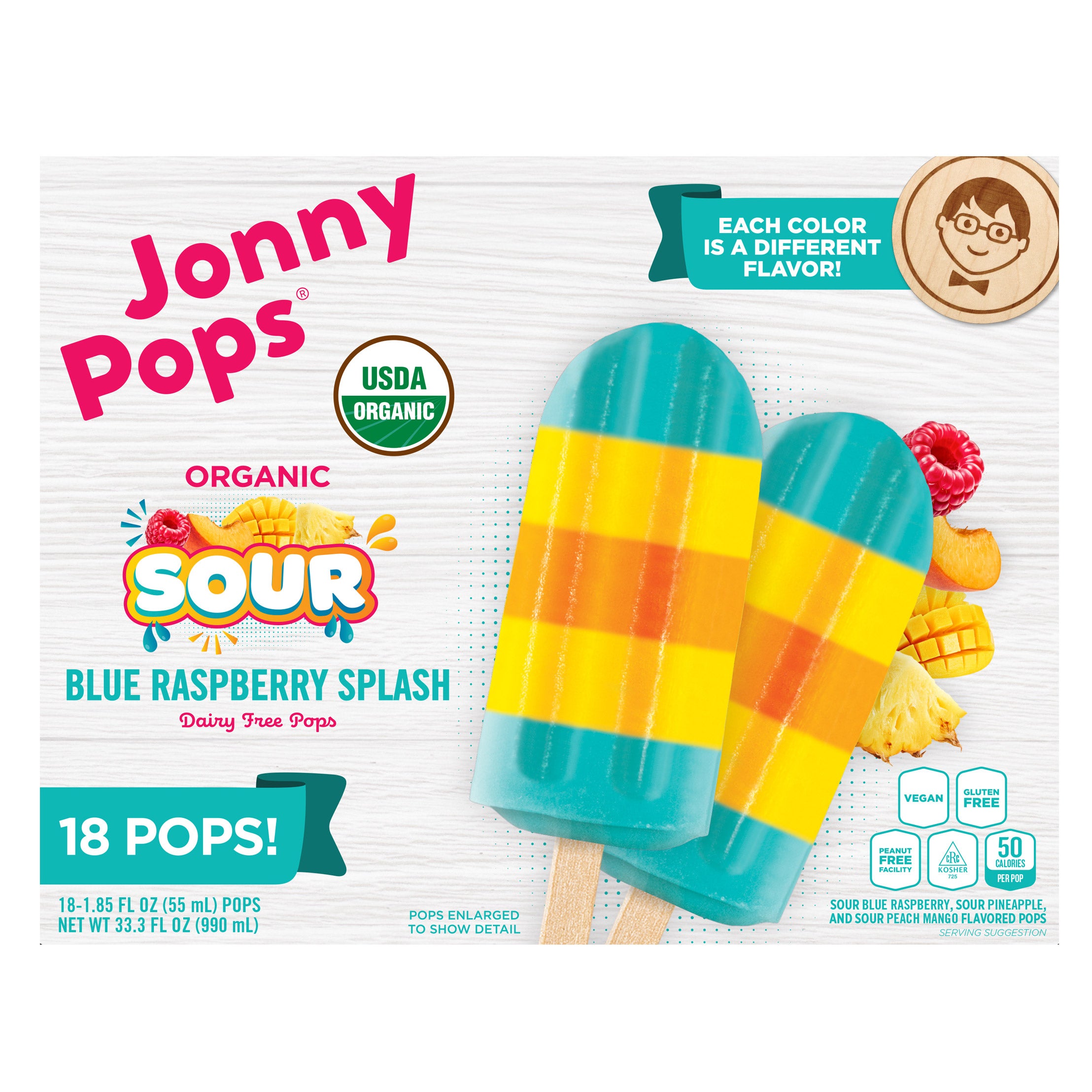 Jonny Pops Sour Blue Raspberry 18 Count Box - $14.99 at Costco