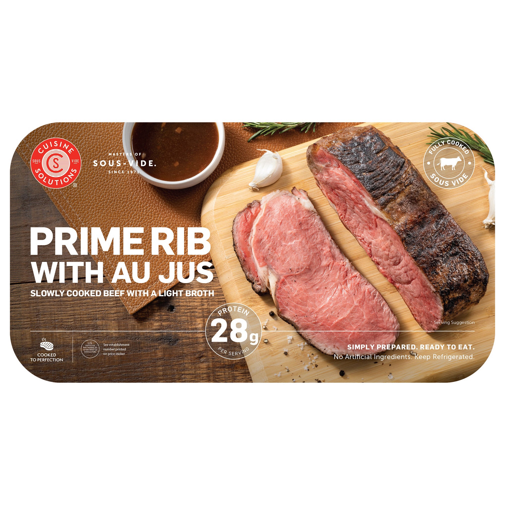 Cuisine Solutions Prime Rib with Au Jus, Per Pound (#21229) - $7.97 ...