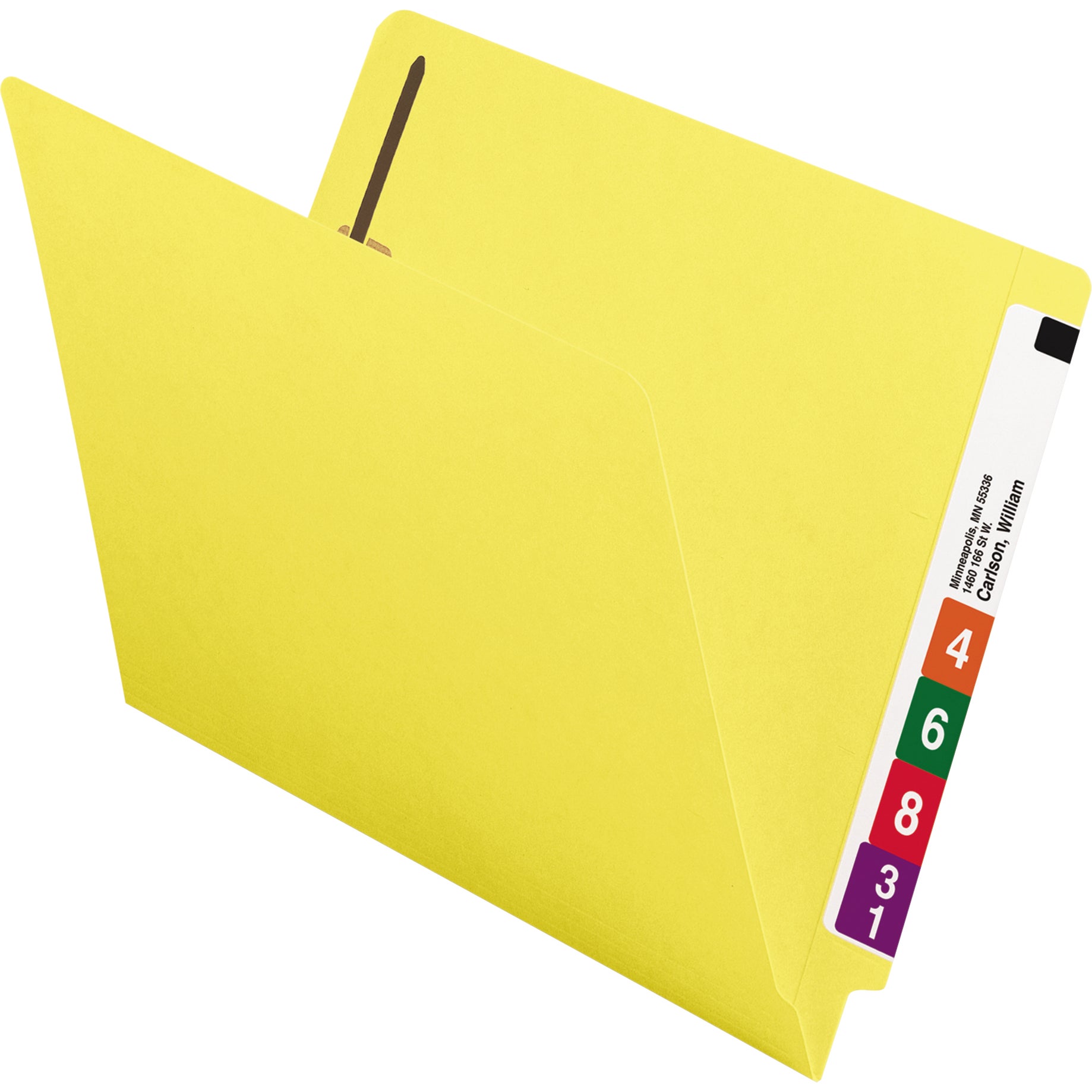 Smead End Tab Fastener File Folder, Letter Size, Yellow, 50-Count Box ...