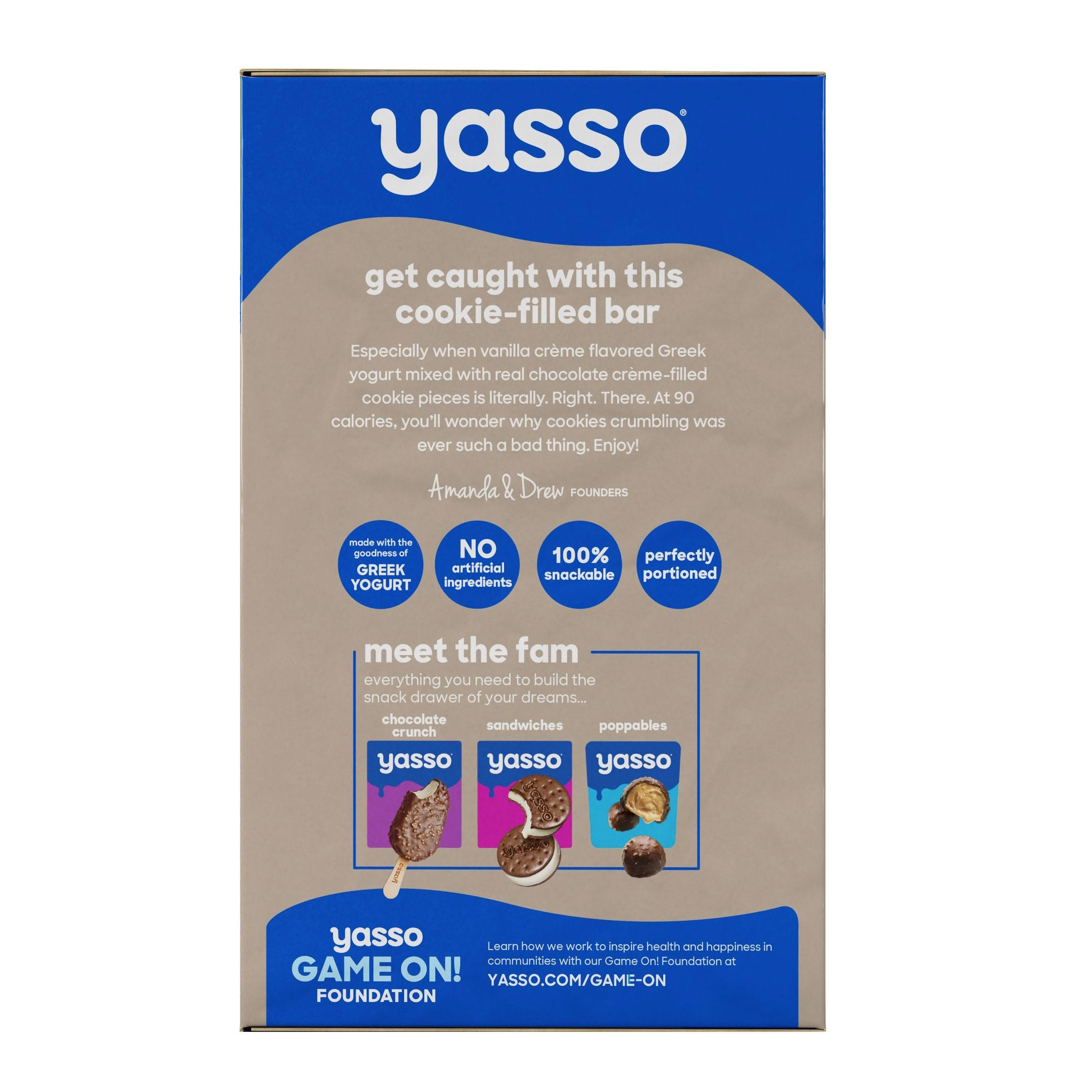 Yasso Greek Yogurt Bar Cookies and Cream 15 Count 52.5 oz - $8.99 at Costco
