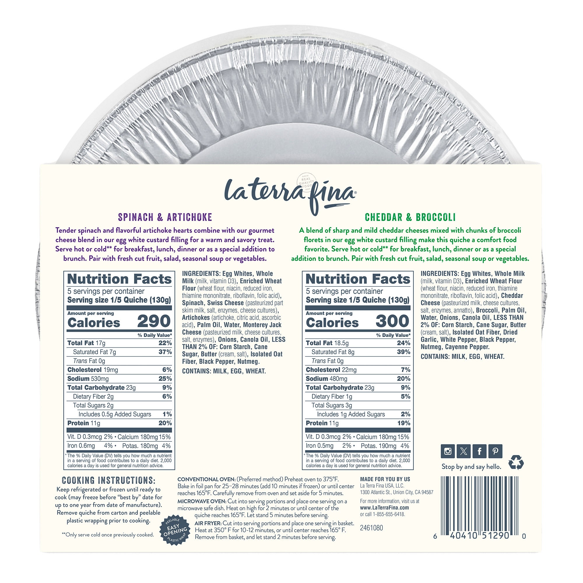 La Terra Fina Quiche Variety Pack, 2/23 Ounce Packages - $3.97 at Costco