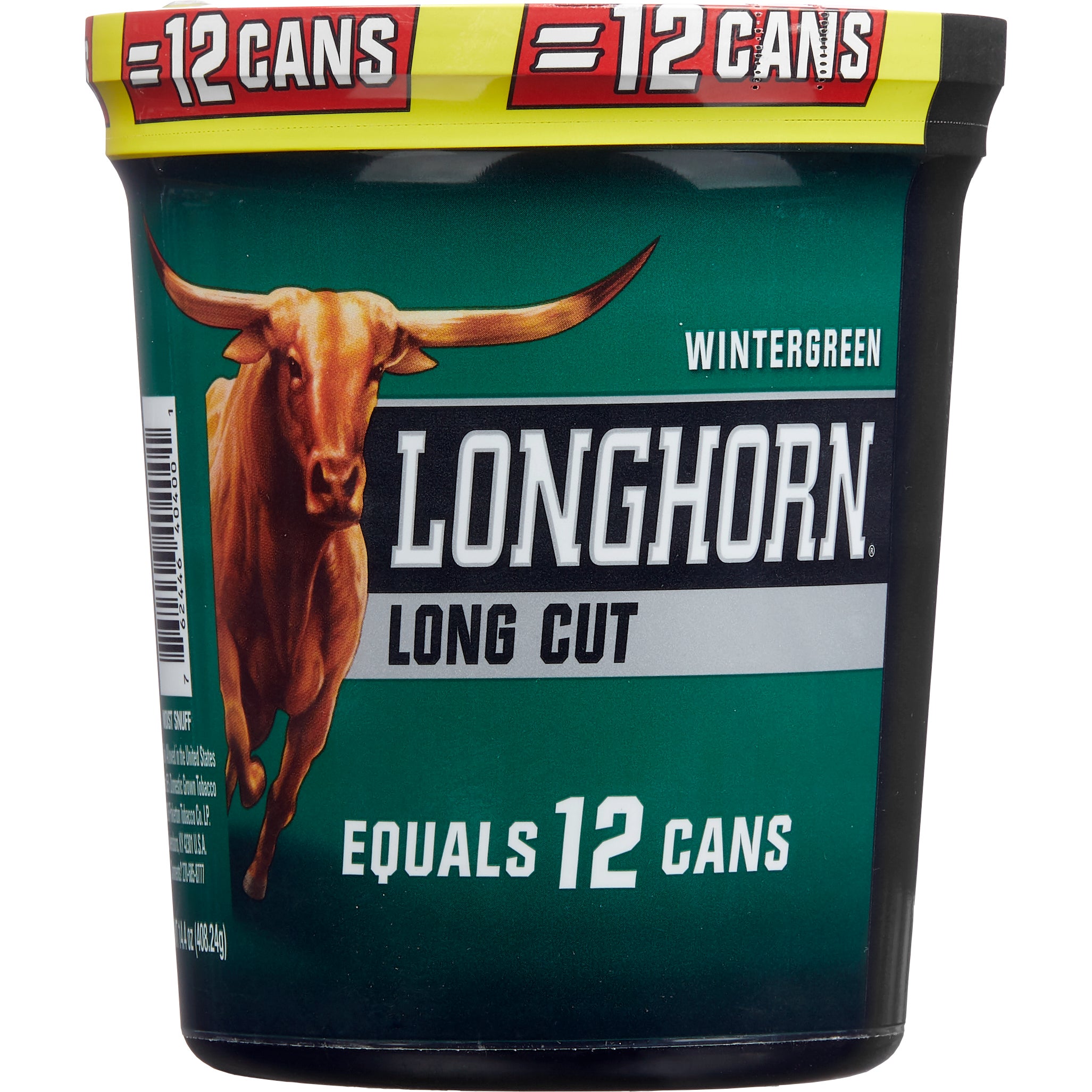 Longhorn Long Cut Wintergreen 14.4 oz Tub Moist Snuff (#656174) - $24. ...