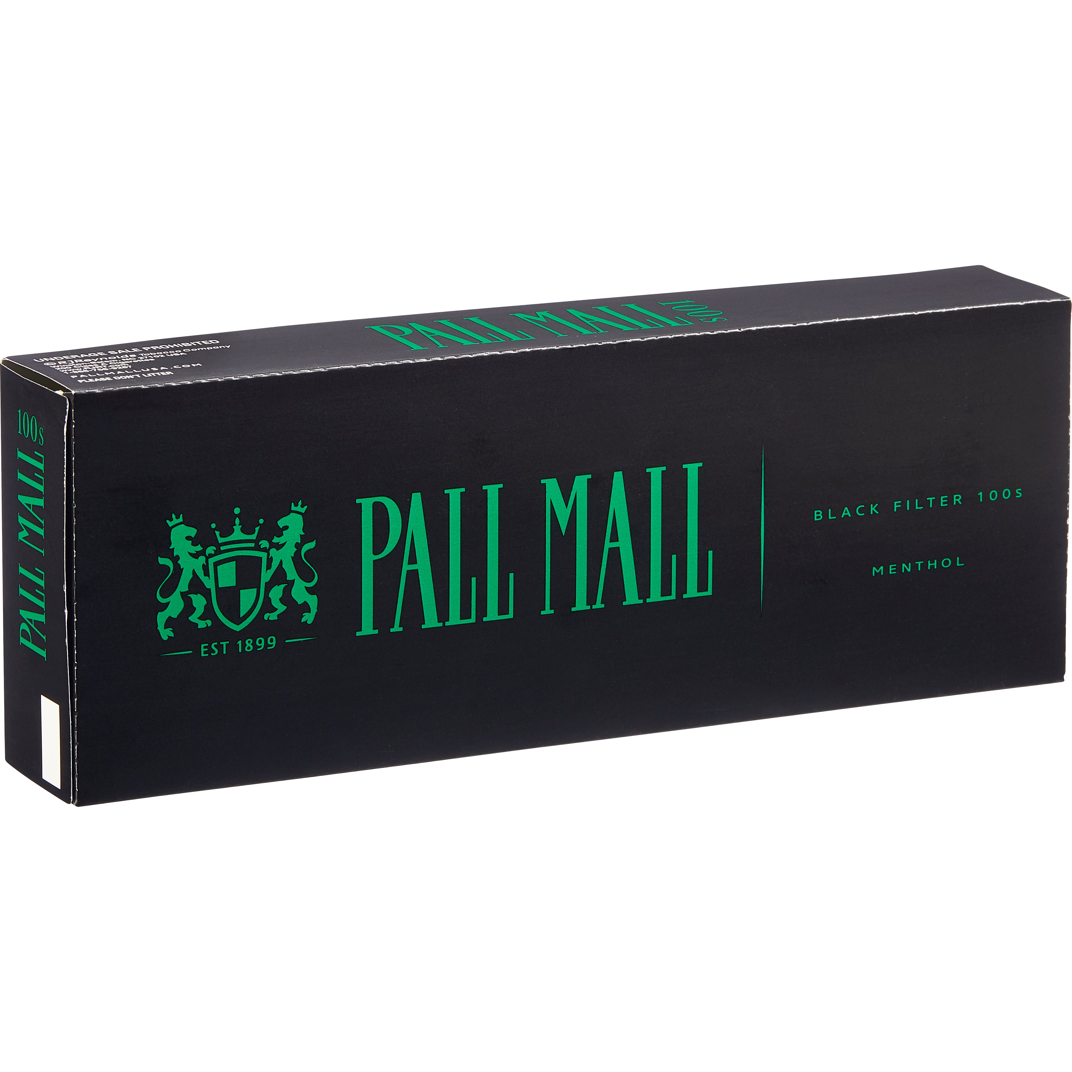 Pall Mall Black Menthol 100s Filtered Cigarettes, Carton (#701530 ...