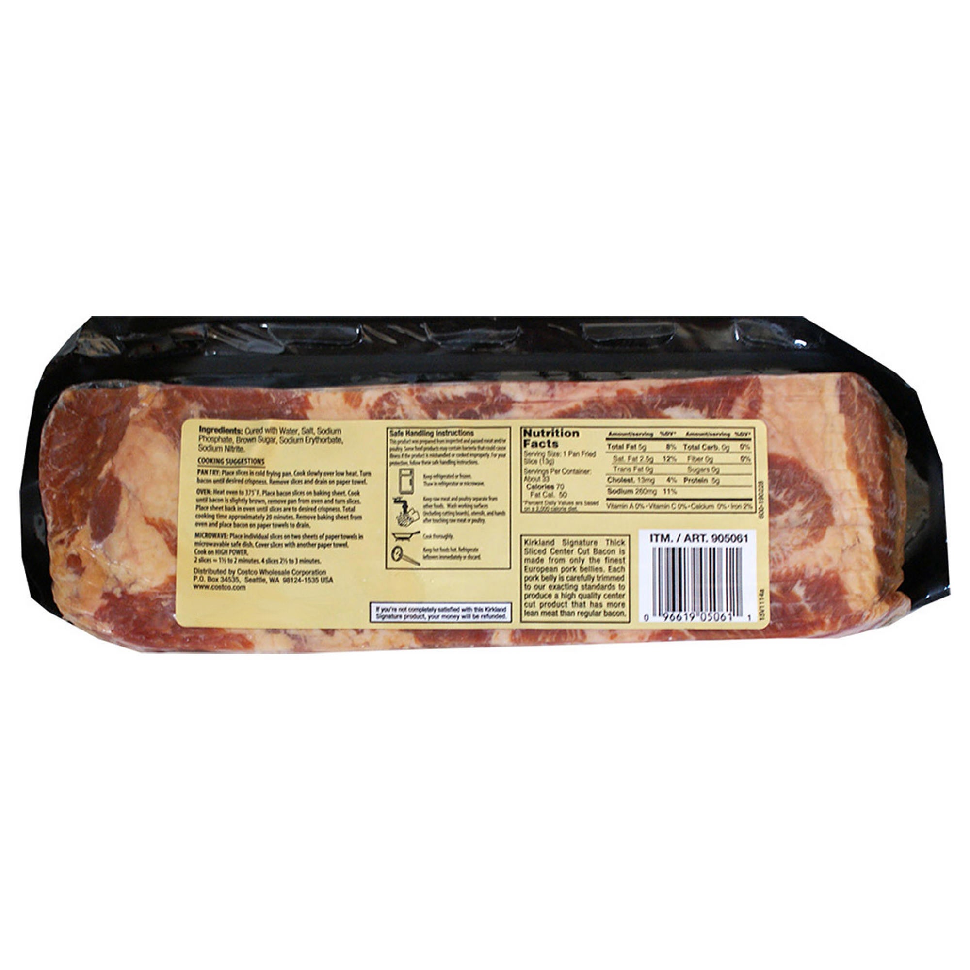 Kirkland Signature Thick Sliced Bacon, 2/1.5 Pound Packages - $12.59 at ...