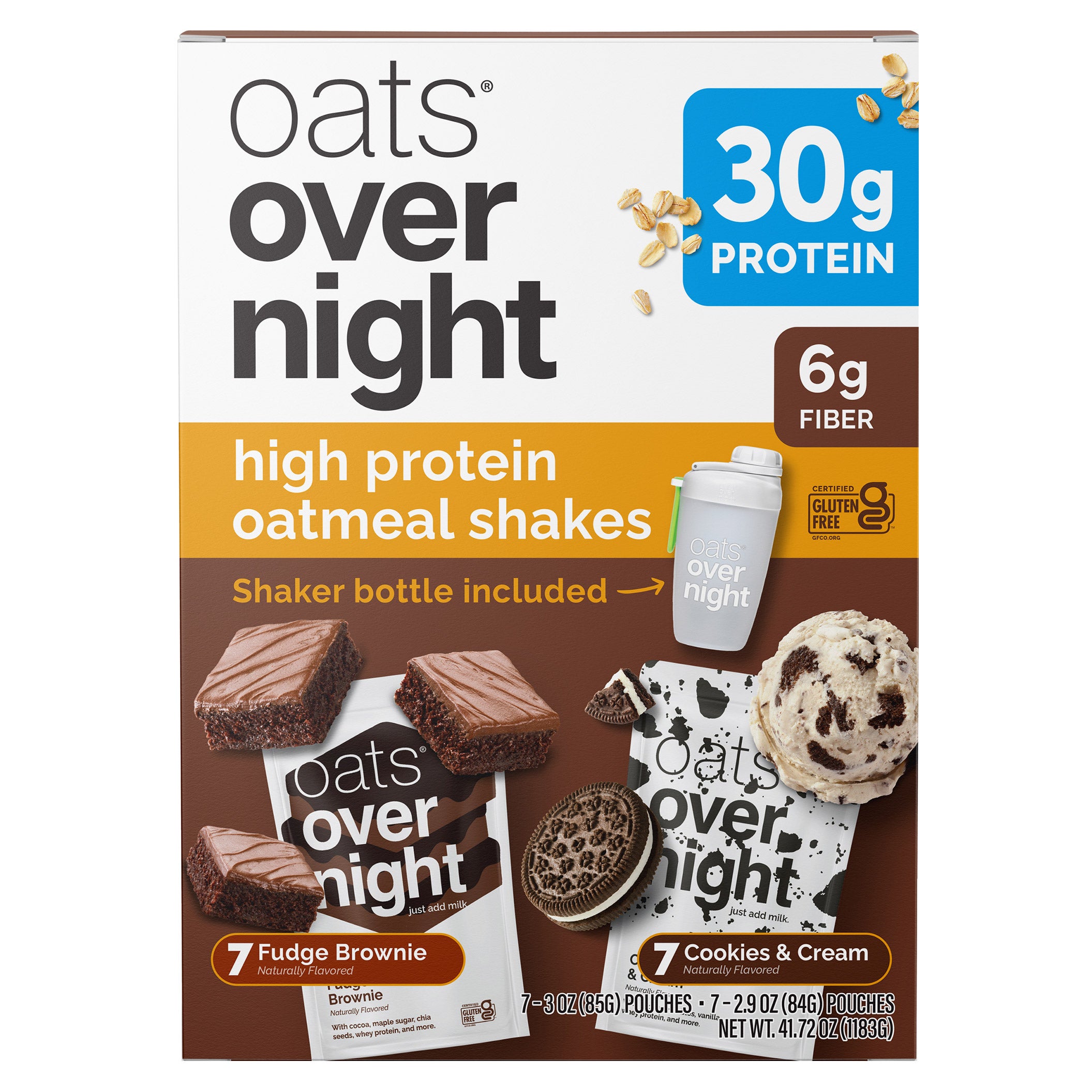 Oats Overnight High Protein Oatmeal 14 Pack, Shaker Bottle (#1972488 ...