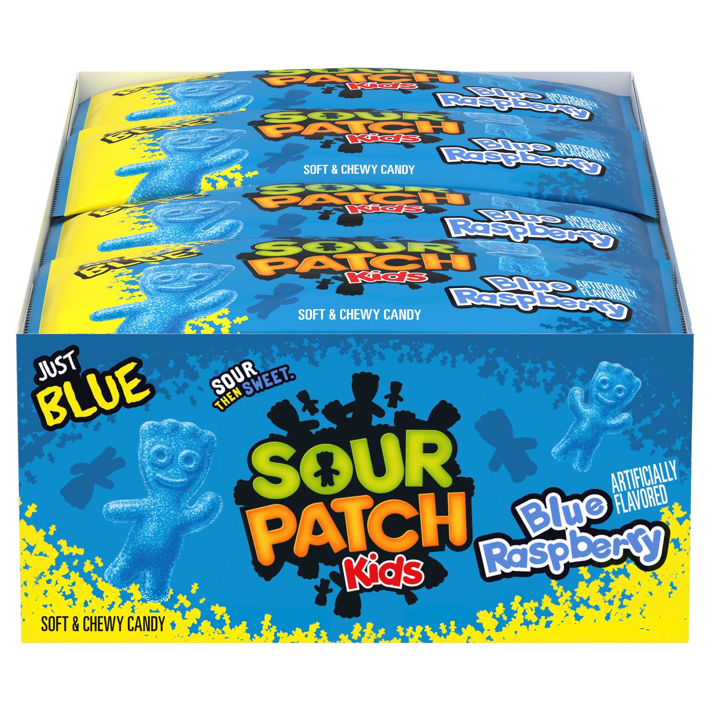 Sour Patch Kids Blue Raspberry Soft & Chewy Candy, 24 Count, 2 oz Bags ...