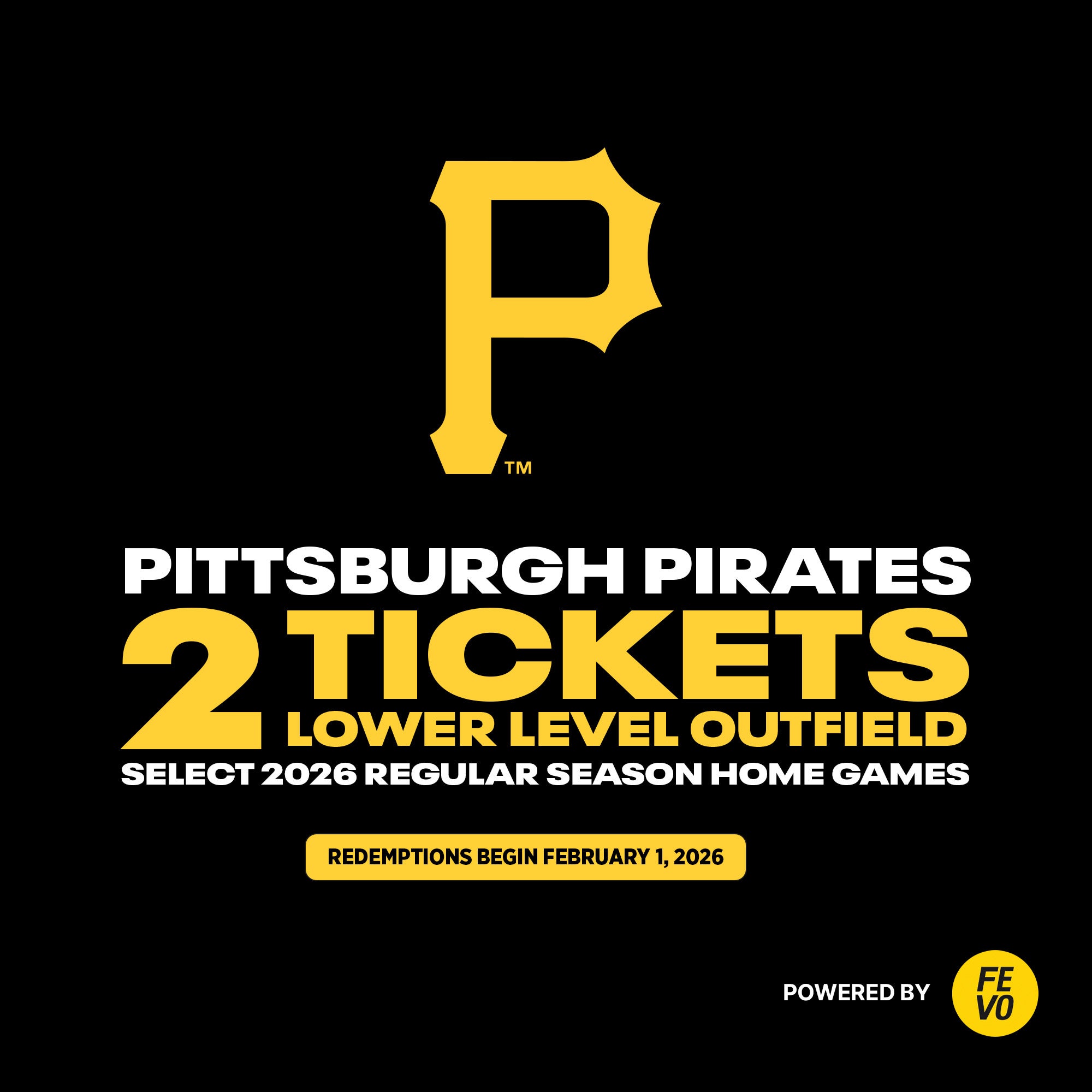Pittsburgh Pirates 2 Lower Outfield Tickets - Item Is Non-Refundable ...