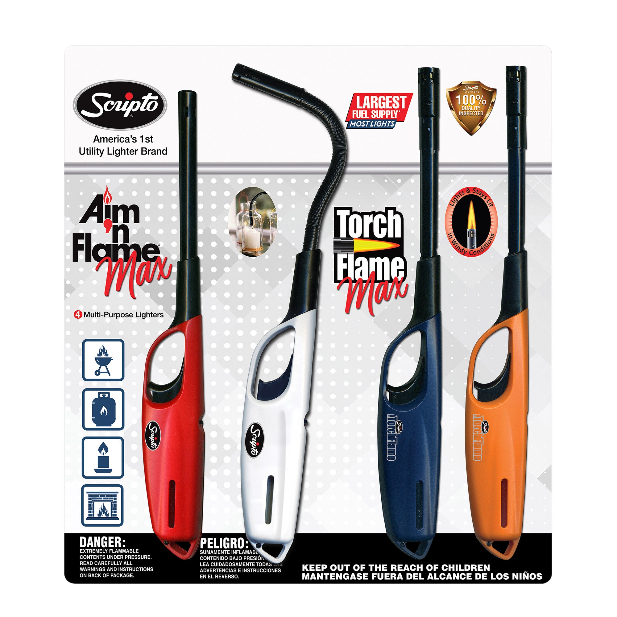 Scripto Utility Max Lighters, 4 Pack (#1719885) - $7.89 (down from $8.19)