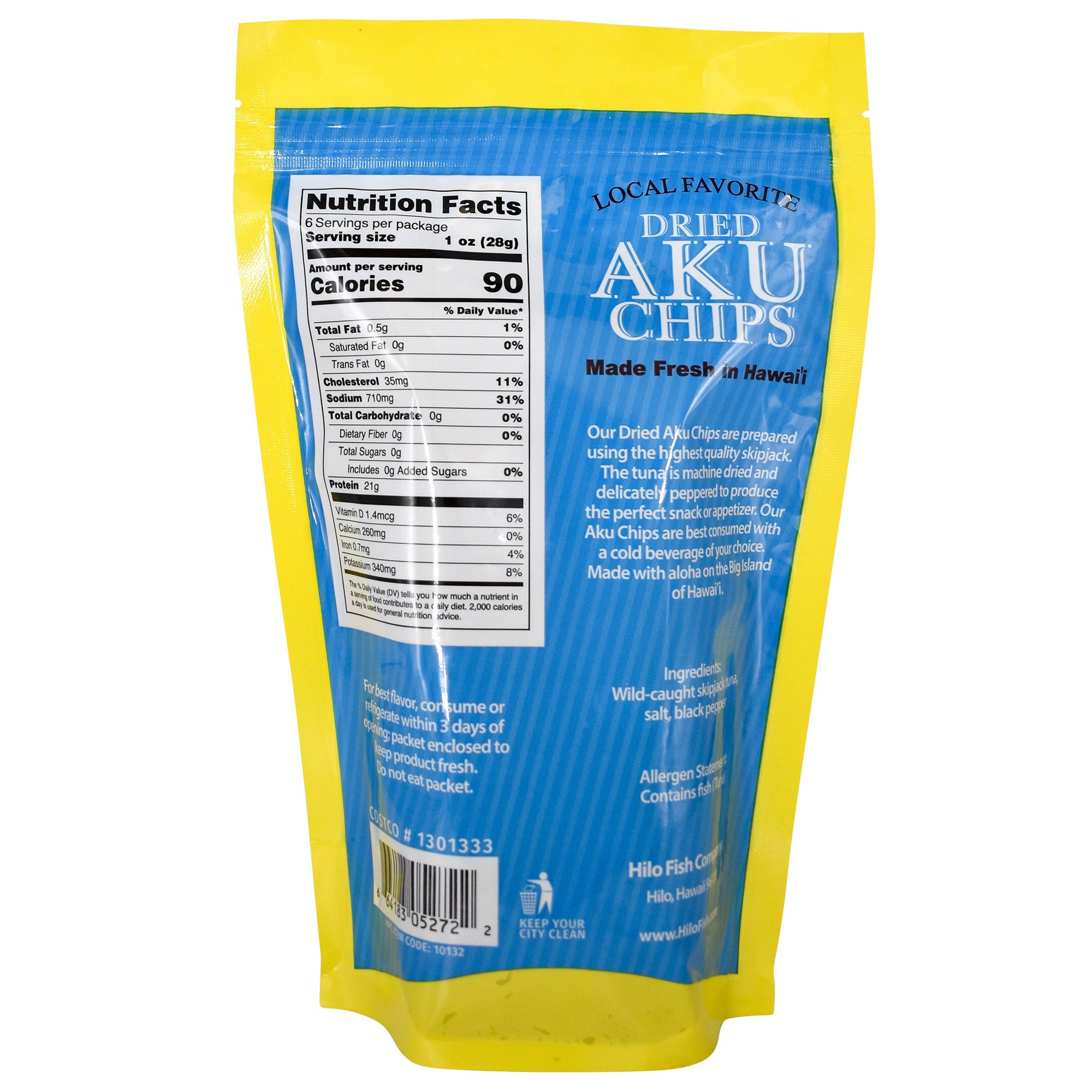 Hilo Fish Company Dried Aku Chips 6 oz - $19.99 at Costco