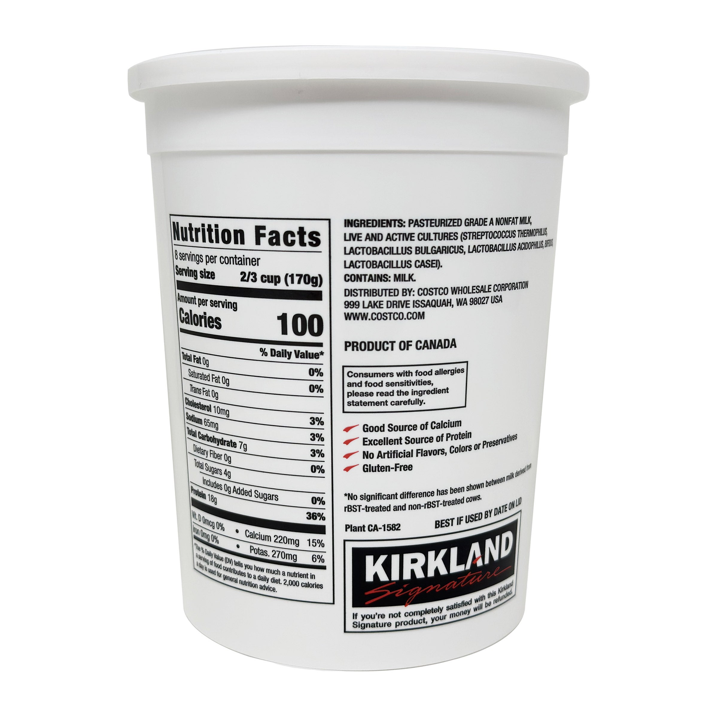 Kirkland Greek Yogurt Nutrition Facts