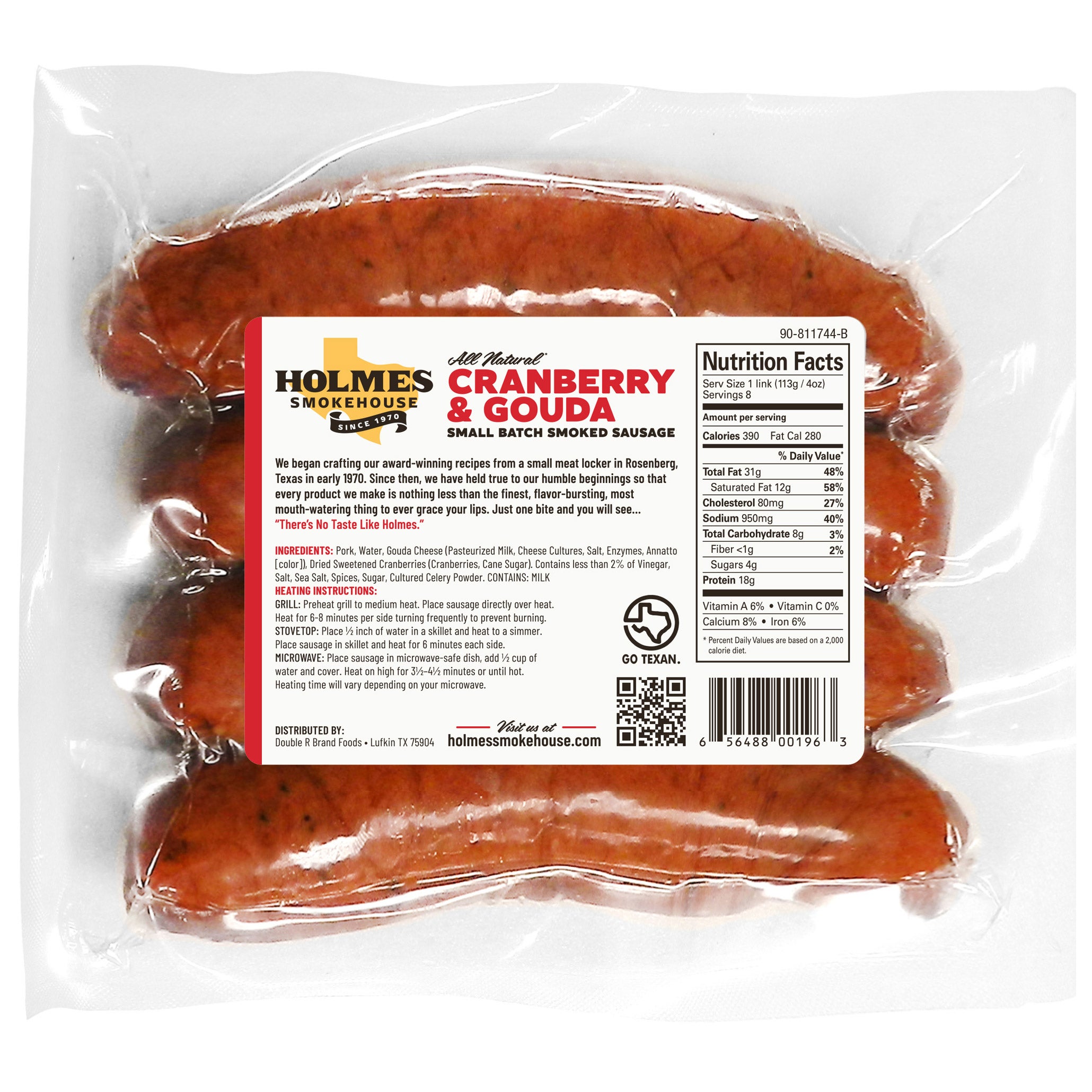 Holmes Smokehouse Pork Cranberry Gouda Sausage 32oz - $10.99 at Costco
