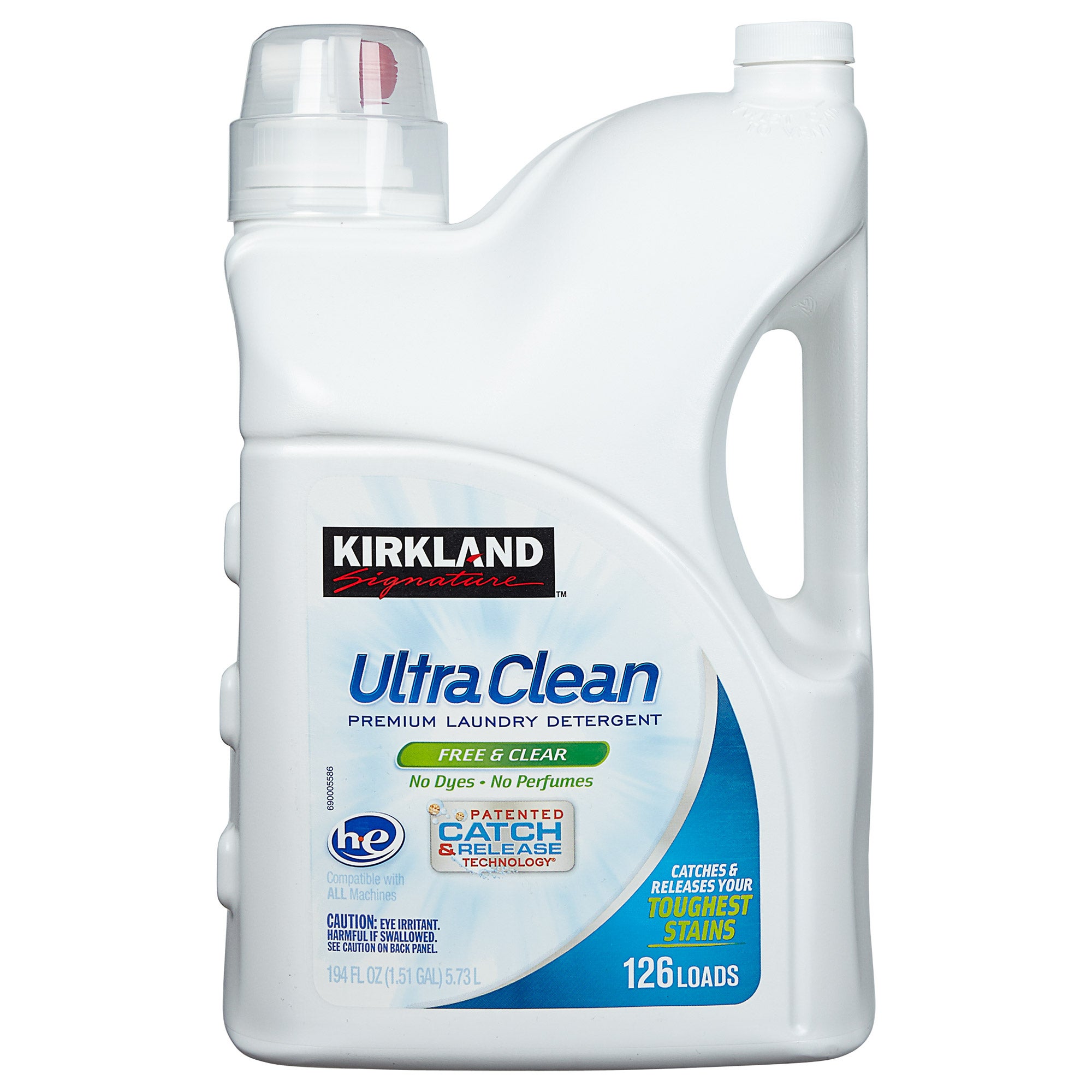 Kirkland Signature Ultra Clean Free & Clear HE Liquid Laundry Detergent ...
