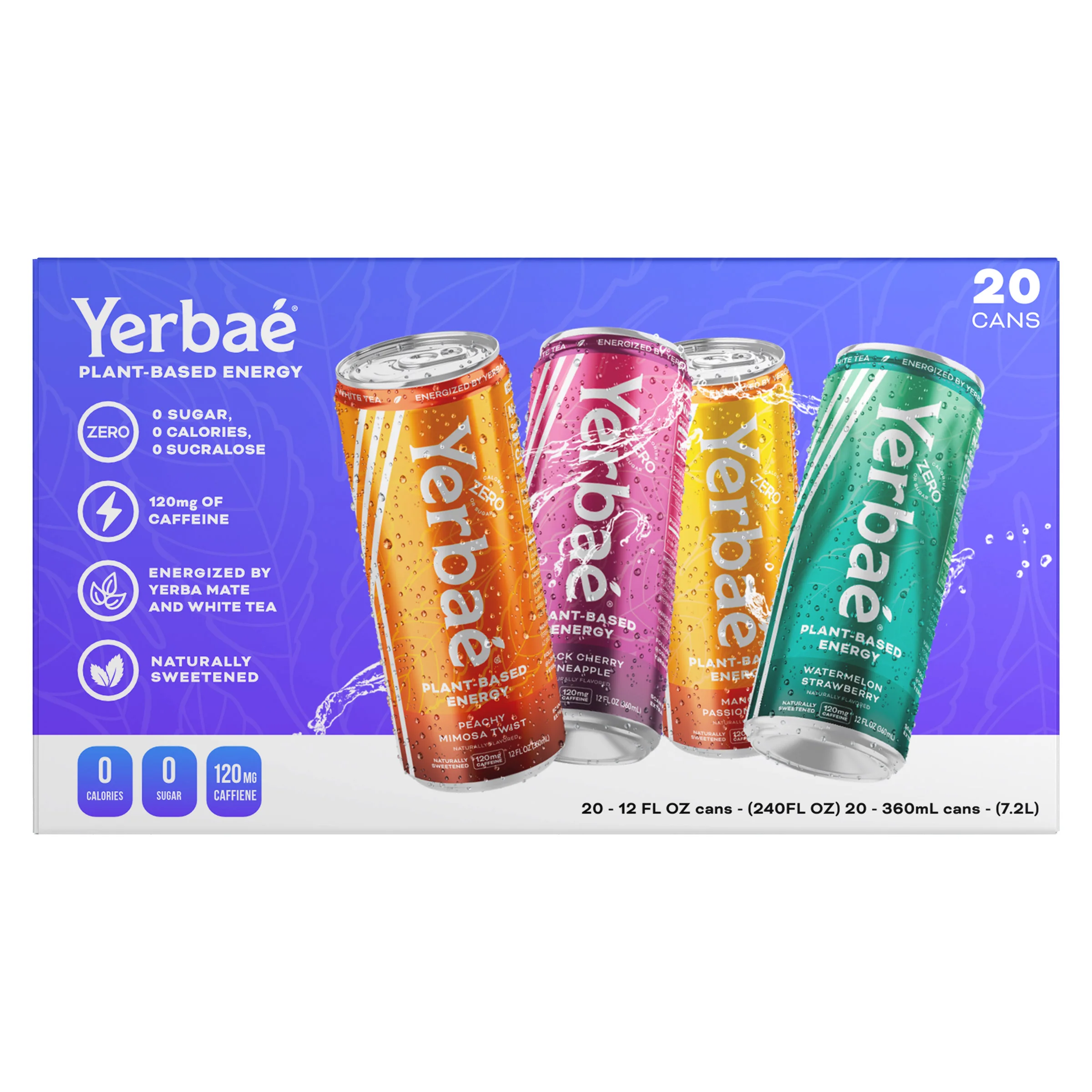 Yerbaé Energy Drink Variety Pack, 20 Count, 12 oz Cans (#1811584) - $14 ...