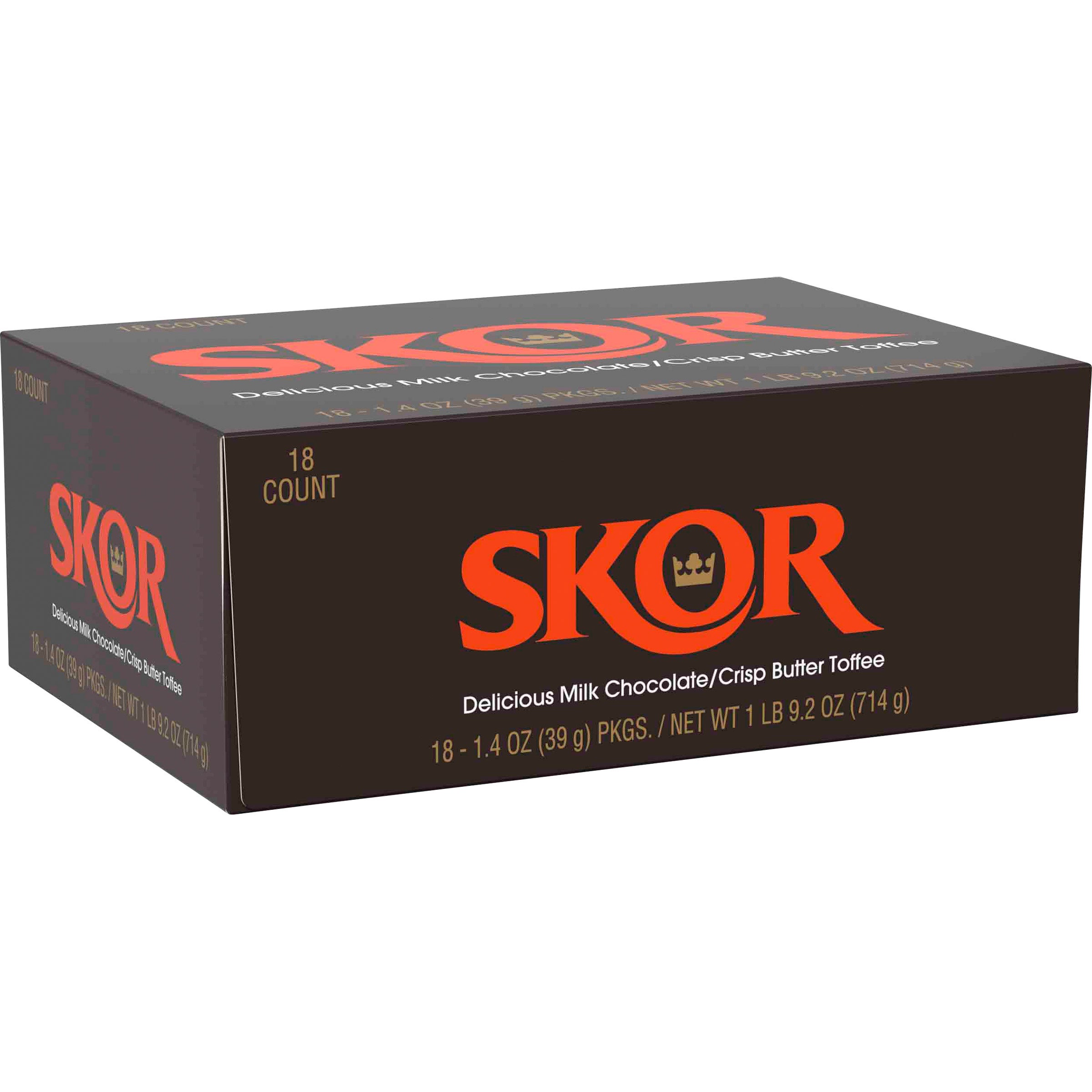 SKOR Milk Chocolate Toffee Bar, 1.4 oz, 18 Count (#680743) - $16.99