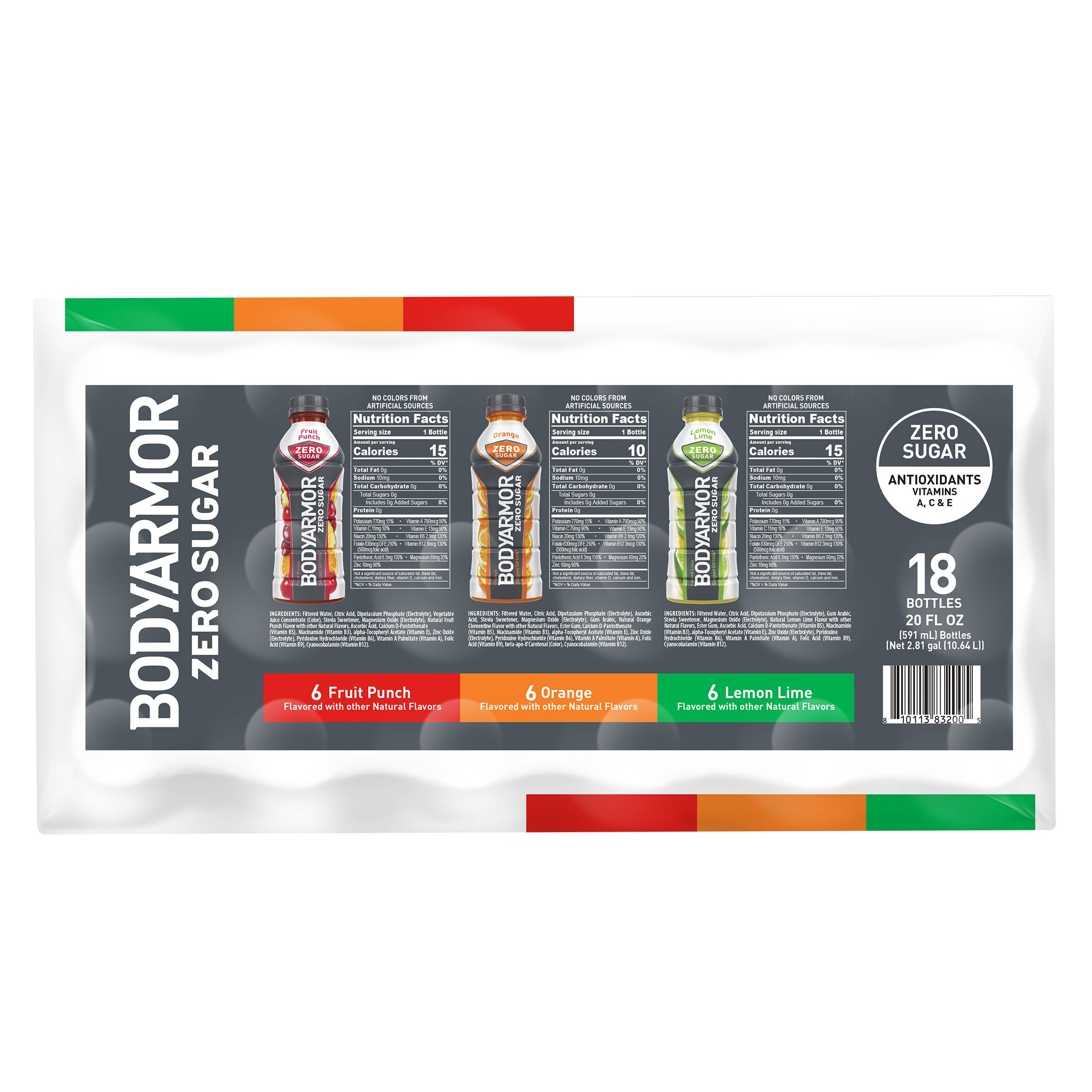 BODY ARMOR ZERO VARIETY PACK 18/20 FL OZ (11.25QTS) - $13.79 at Costco