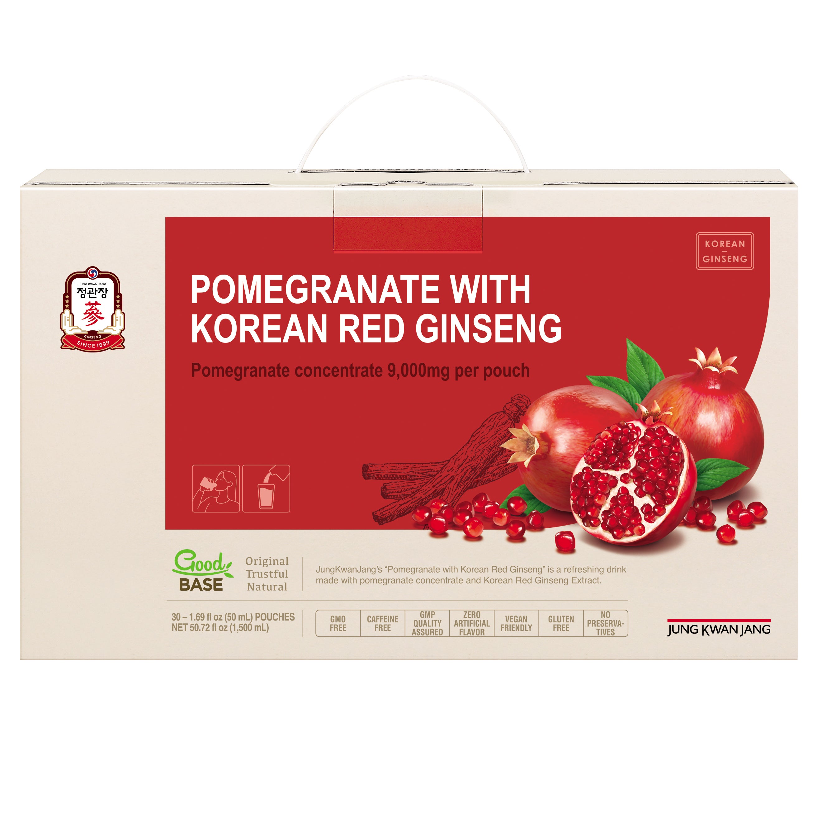 Hong Sam Won Pomegranate + Ginseng 30 Pack, 1.69 Ounces Each (#1901122 ...