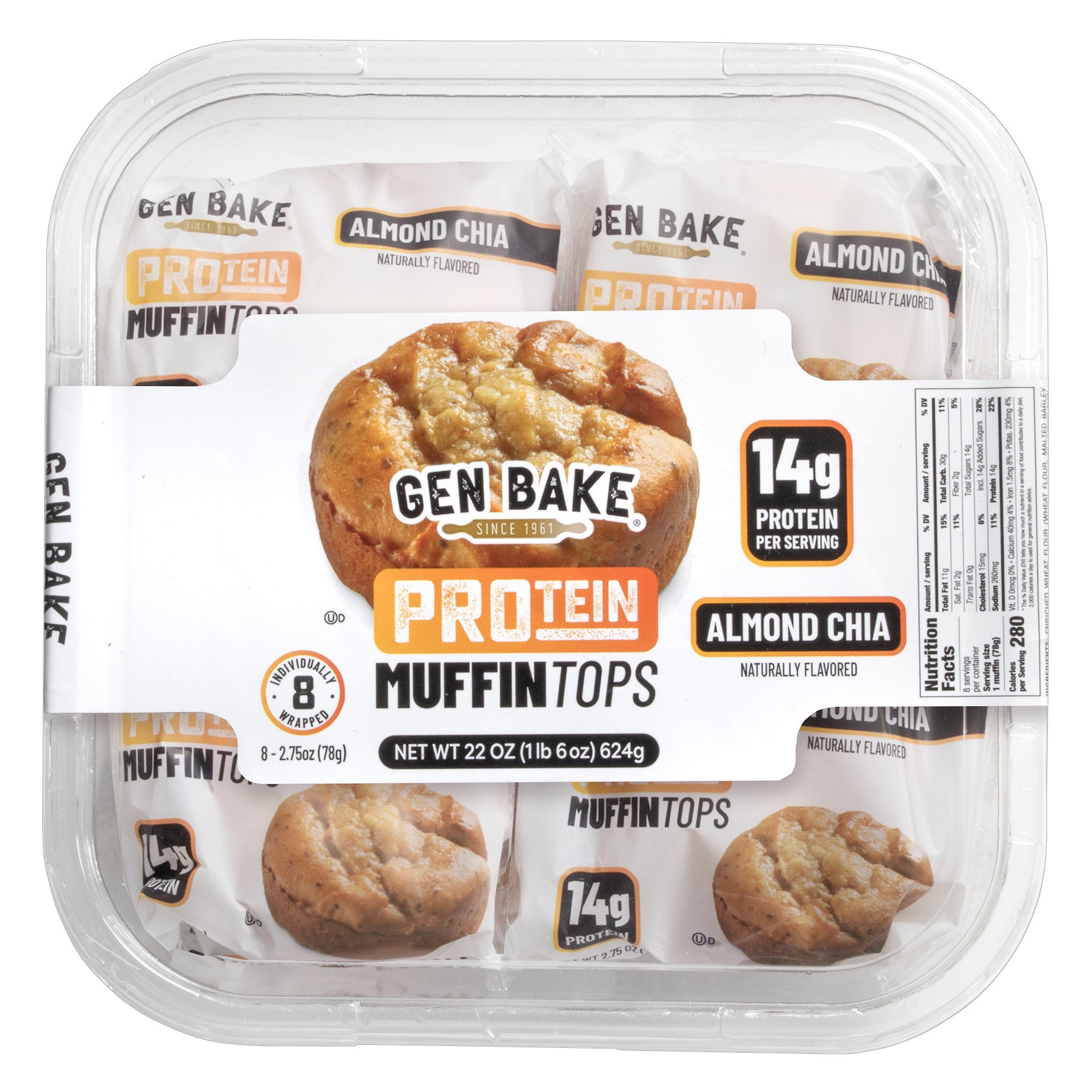 GEN BAKE PROTEIN MUFFIN TOPS 8 COUNT CONTAINER - $9.99 at Costco