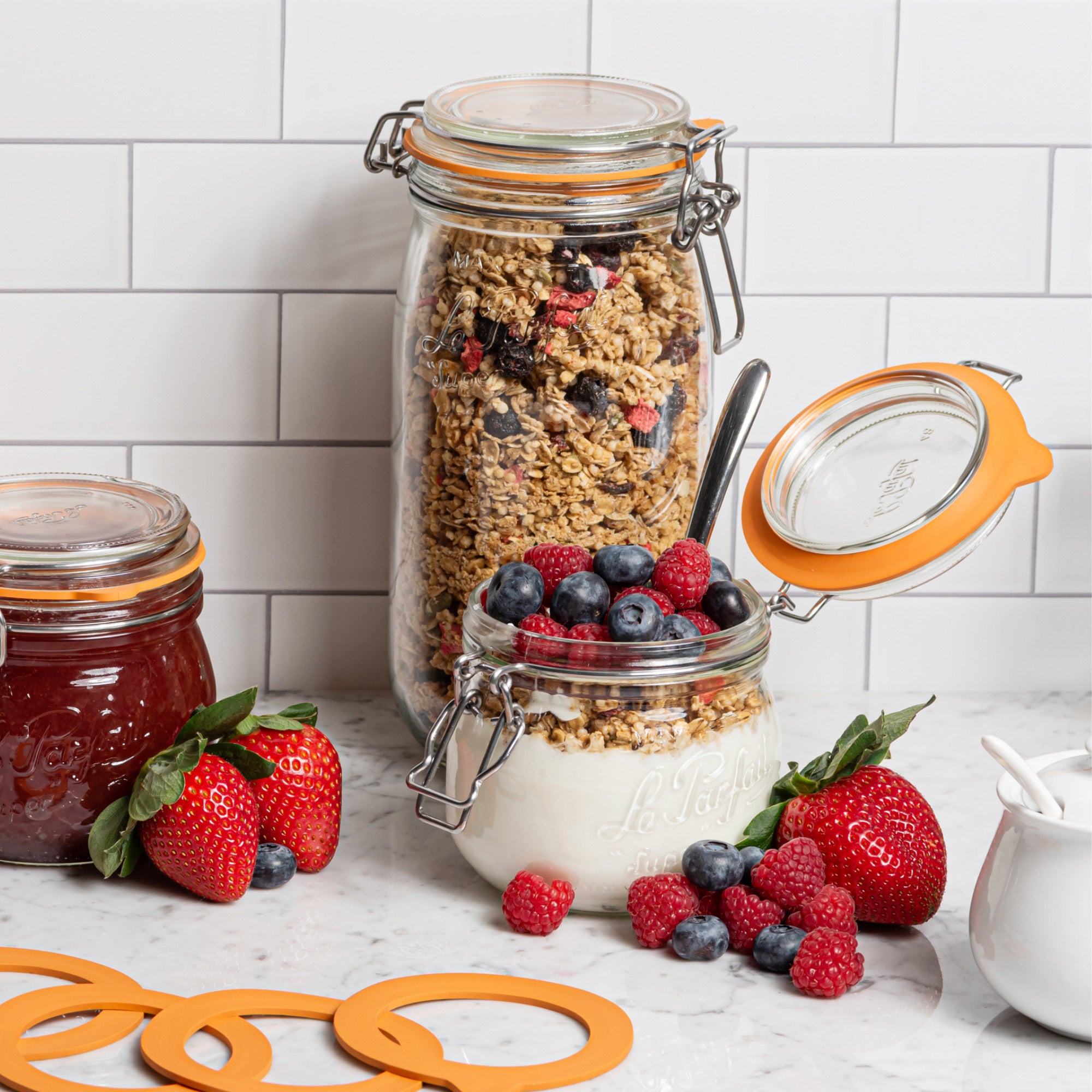 Le Parfait 4-Piece Super Jars Set with 8 Extra Seals - $6.97 at Costco