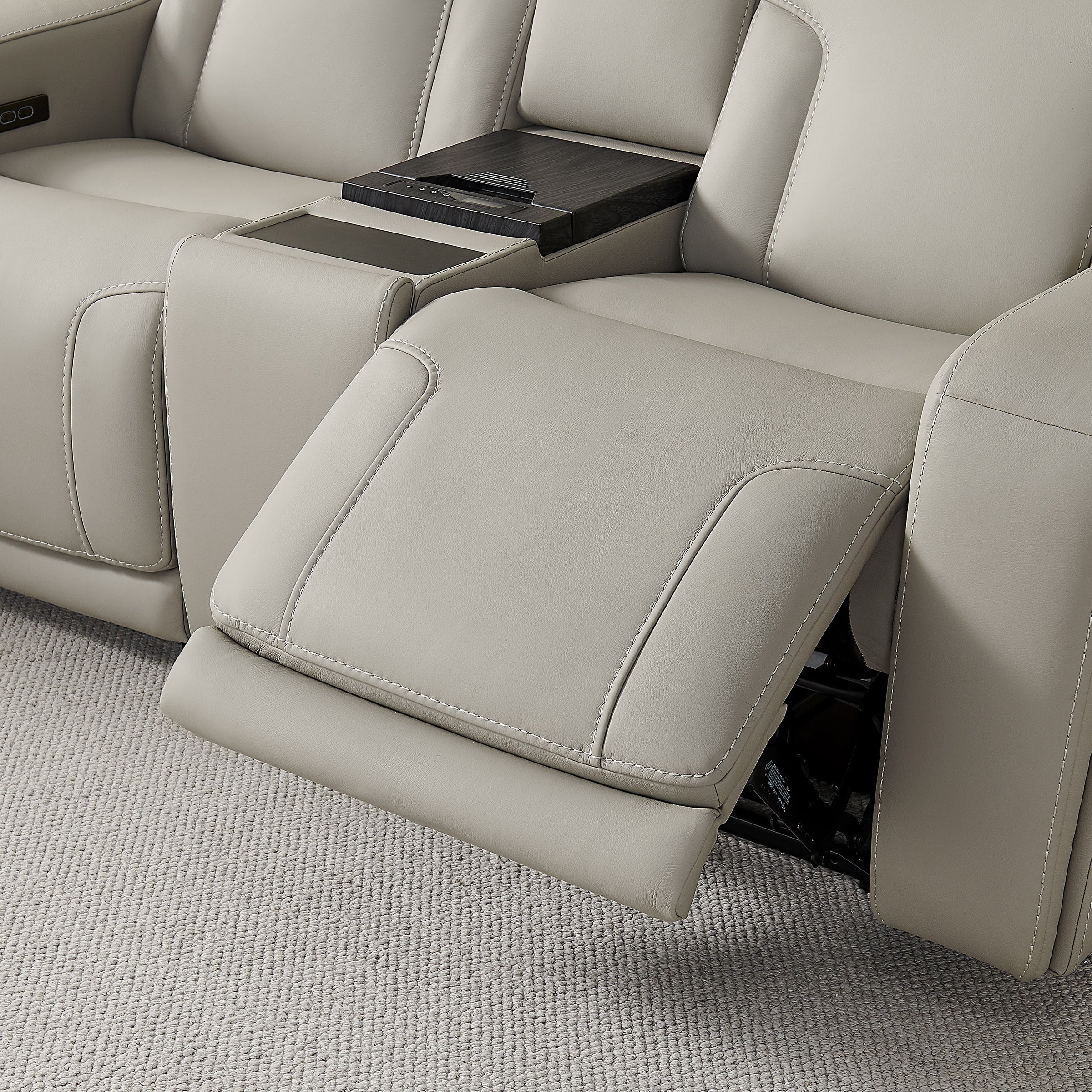 Alton Leather Power Sofa with Cooling Unit - $999.97 at Costco
