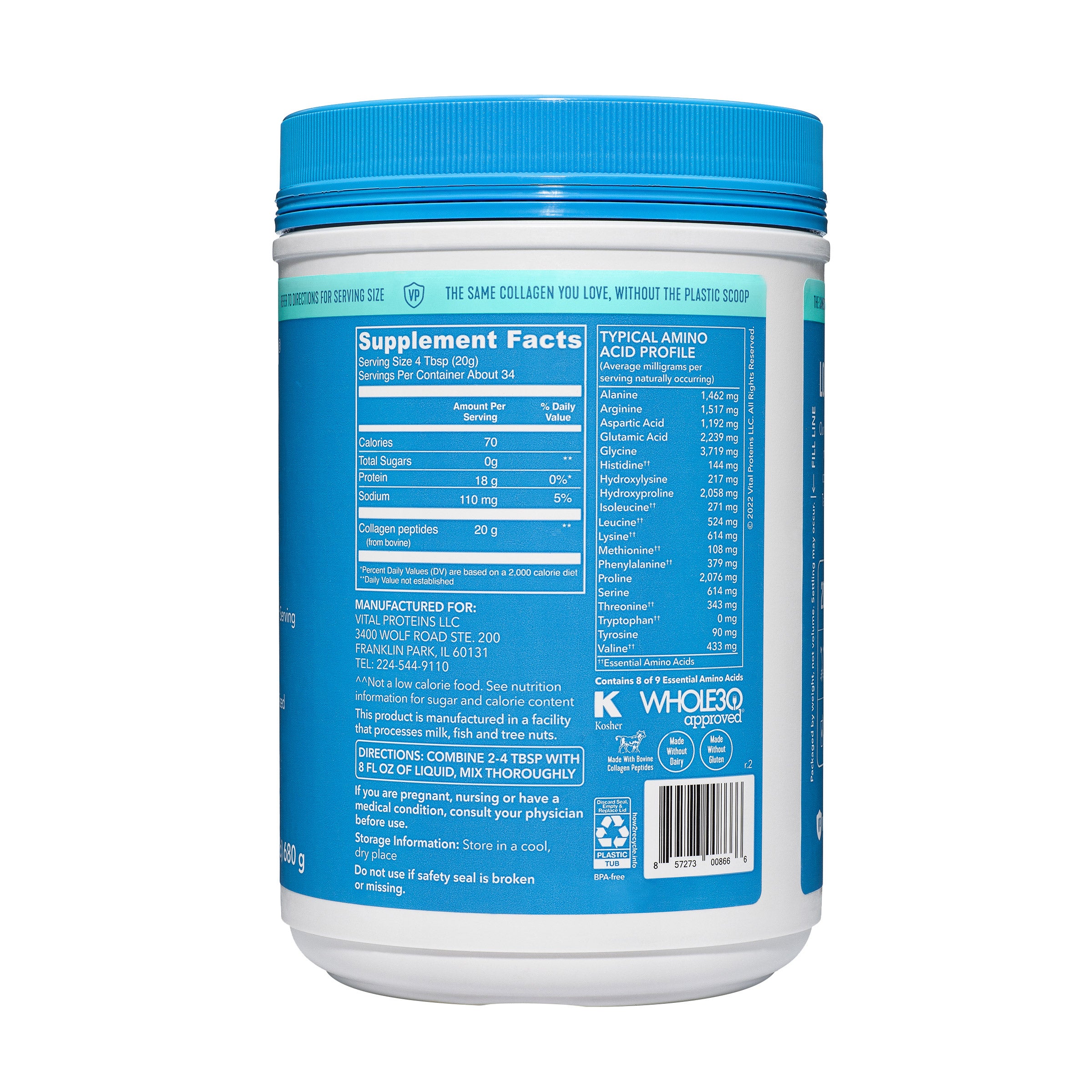 Vital Proteins Collagen Peptides Unflavored 1.5 lbs - $23.99 at Costco