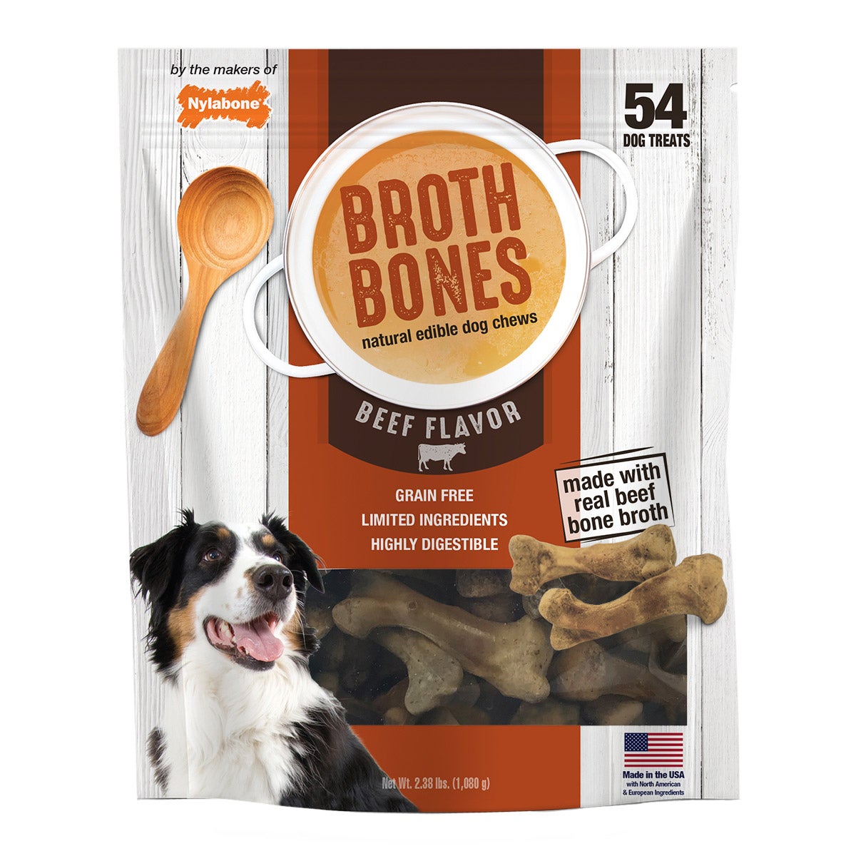 Nylabone Beef Broth Bones Dog Chew Treats 54 CT (#1368048) - $19.99 ...