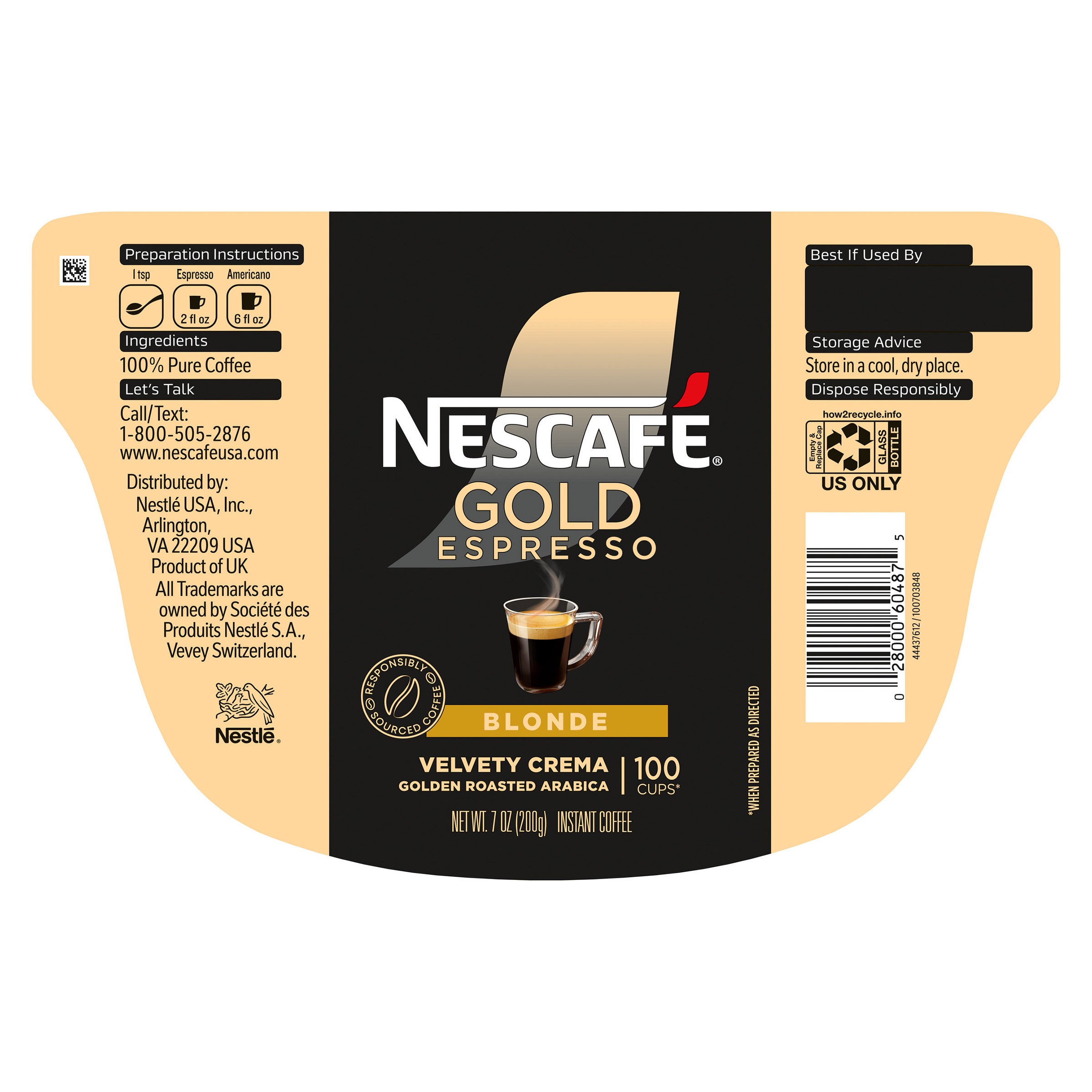 Nescafe Blonde Gold Instant Espresso 7 Ounces - $14.99 at Costco