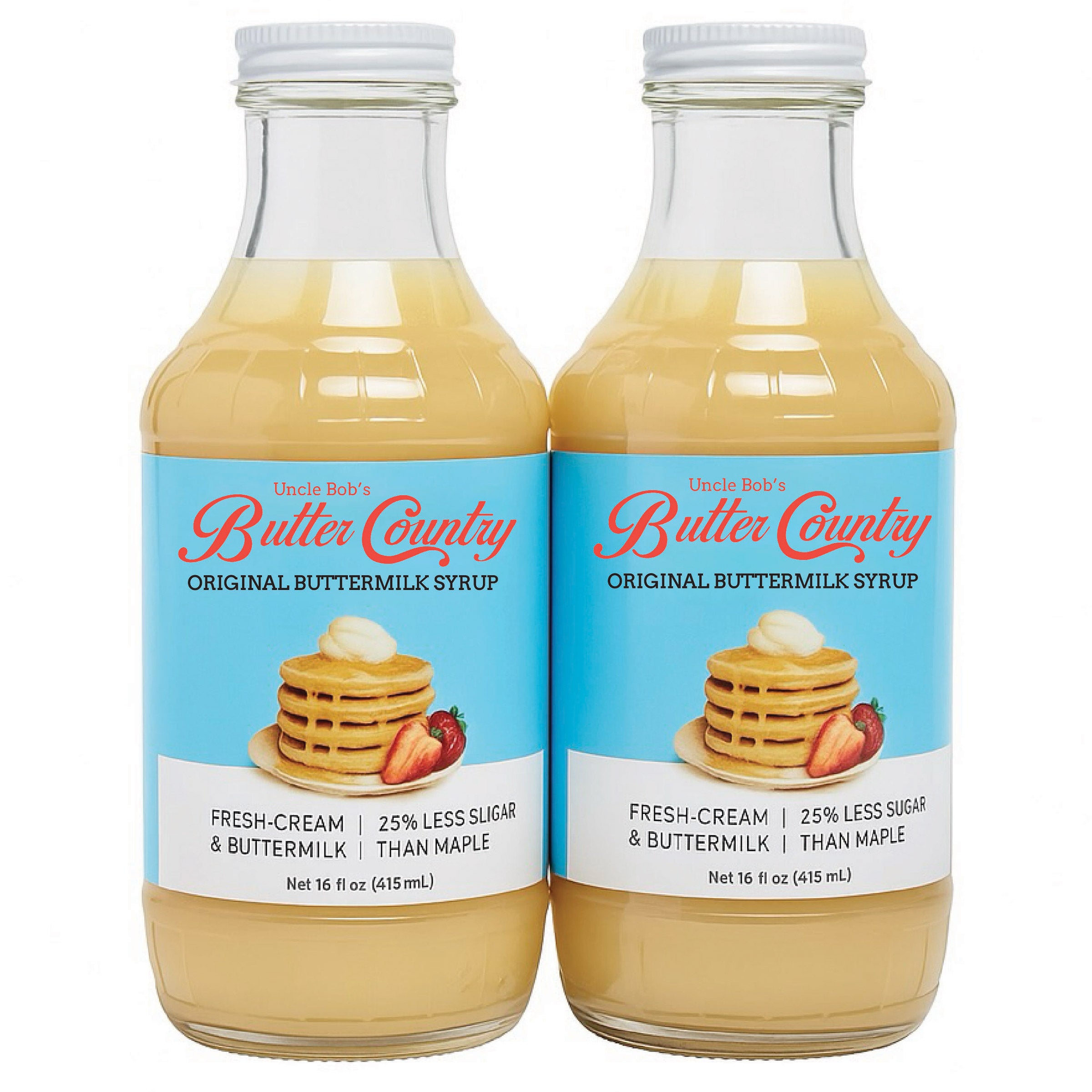 Uncle Bob's Butter Country Original Buttermilk Syrup, 2-Pack, 16 oz ...