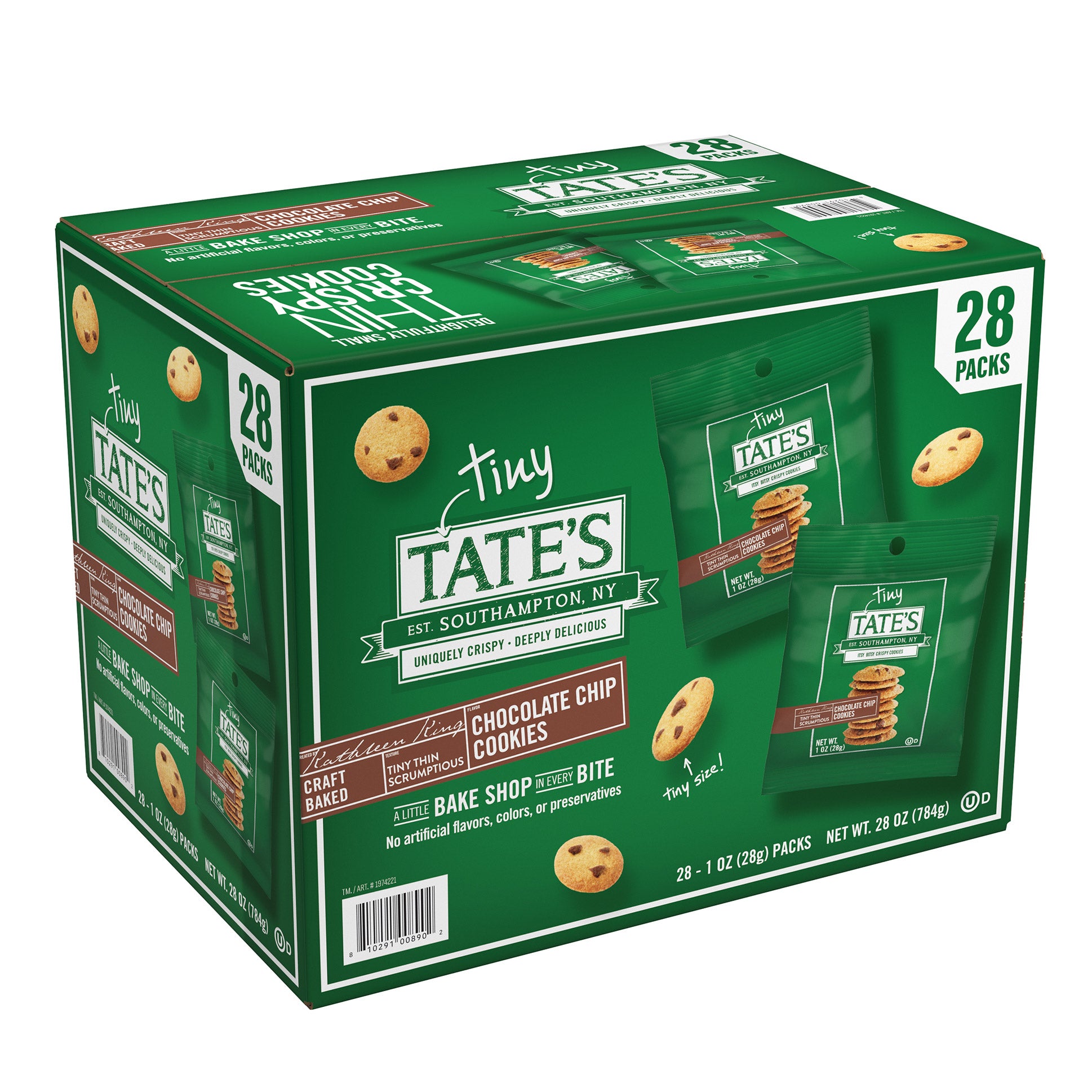 Tate's Bake Shop Tiny Chocolate Chip Cookies 28 Count Box (#1974221 ...