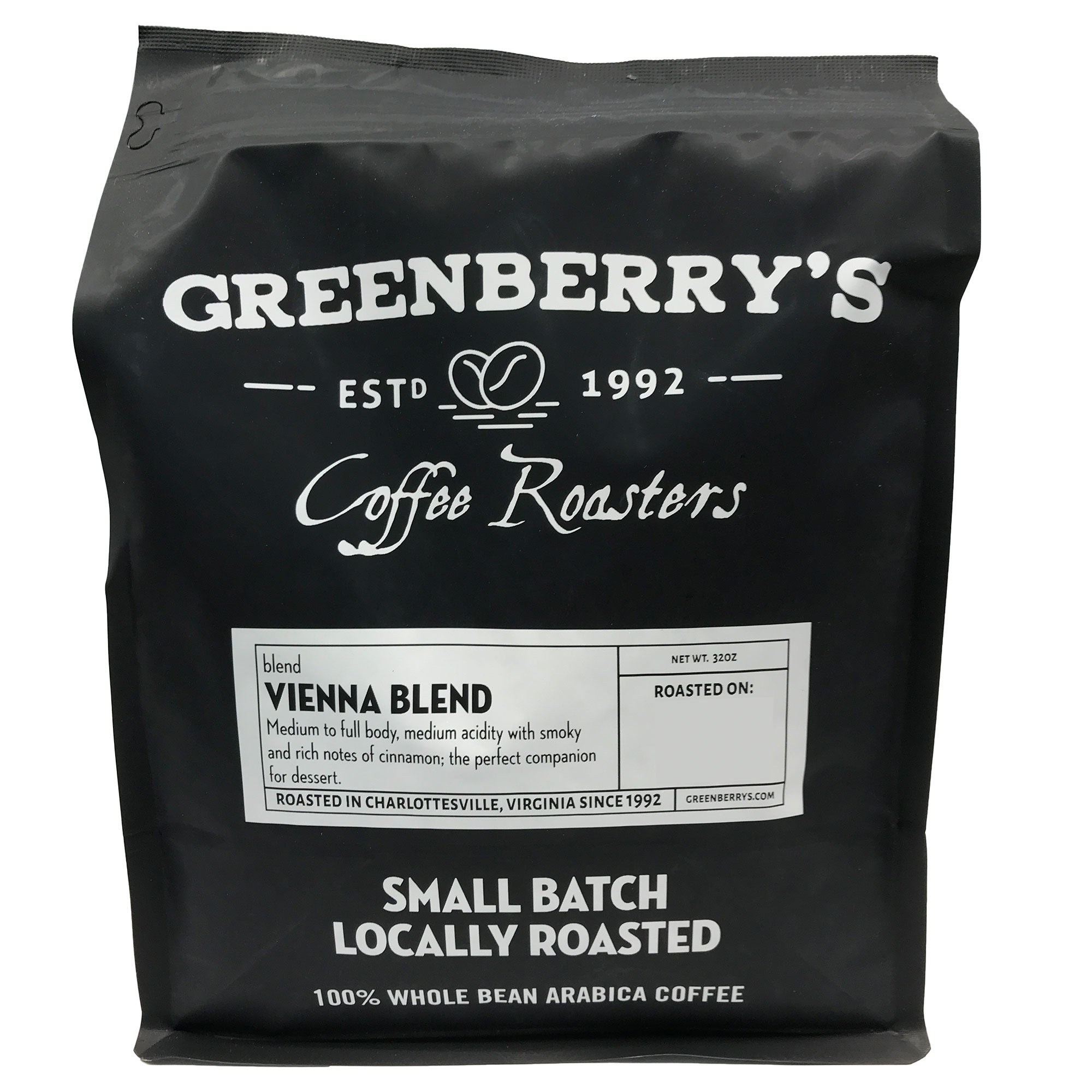 Greenberry's Coffee Co. Vienna Blend Whole Bean Coffee 32 oz (2 lbs ...