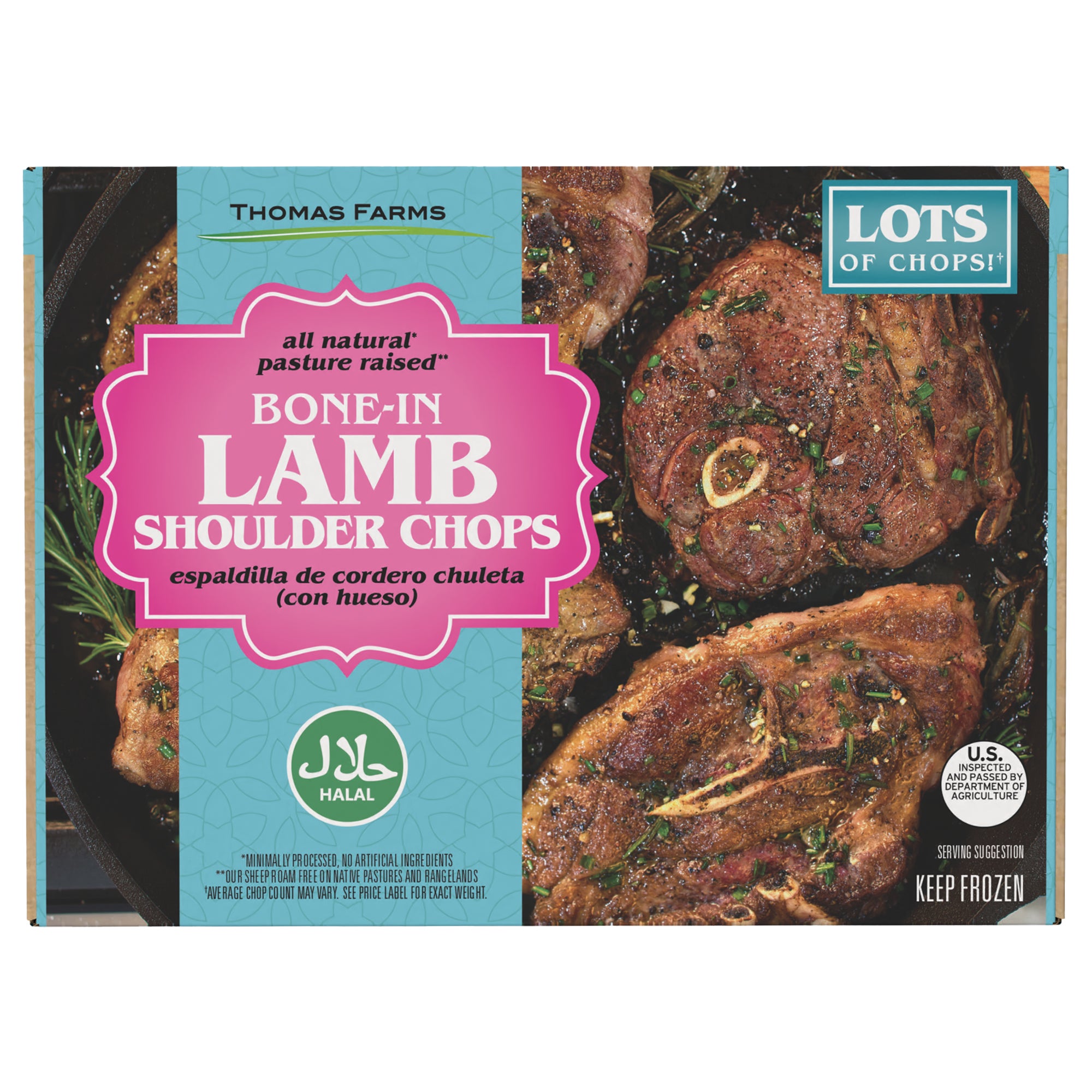 Halal Bone-In Lamb Shoulder Chops (Price Per Lb.) (#34956) - $5.99