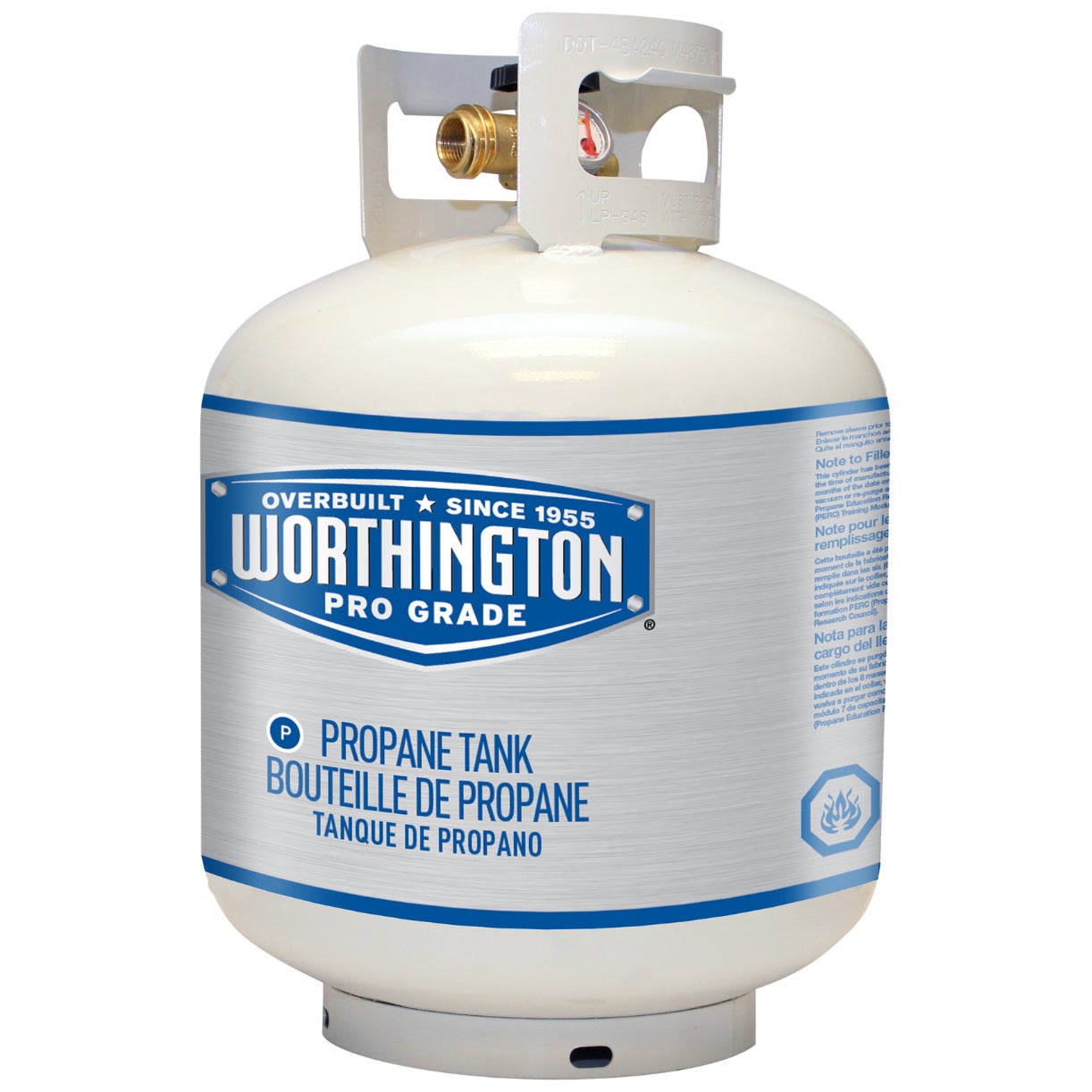 Worthington Pro Grade 20lb Propane Tank with OPD Valve & Gauge ...