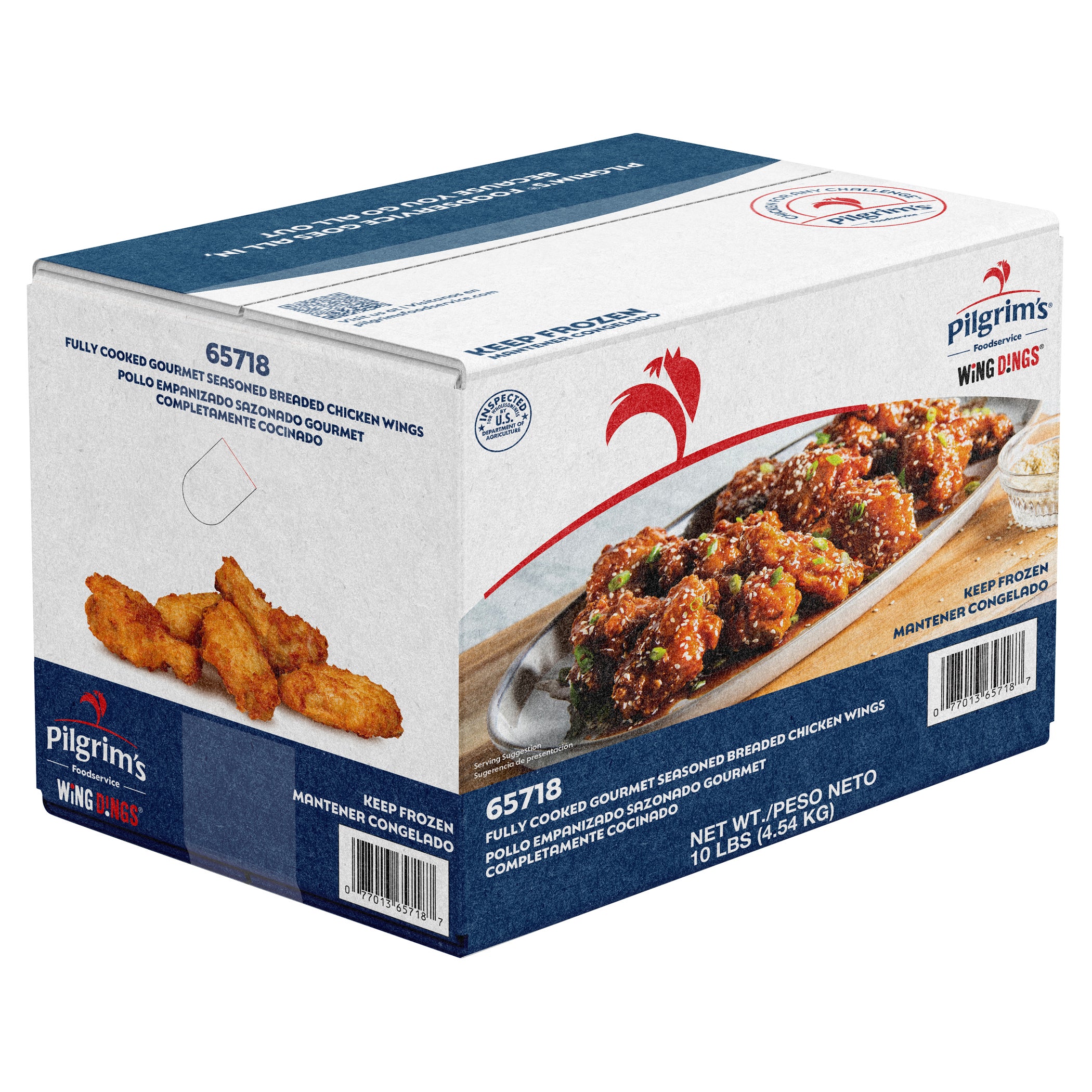 Pilgrim's Wing Dings Breaded Wings Small 10 lbs (#2027176) - $36.99