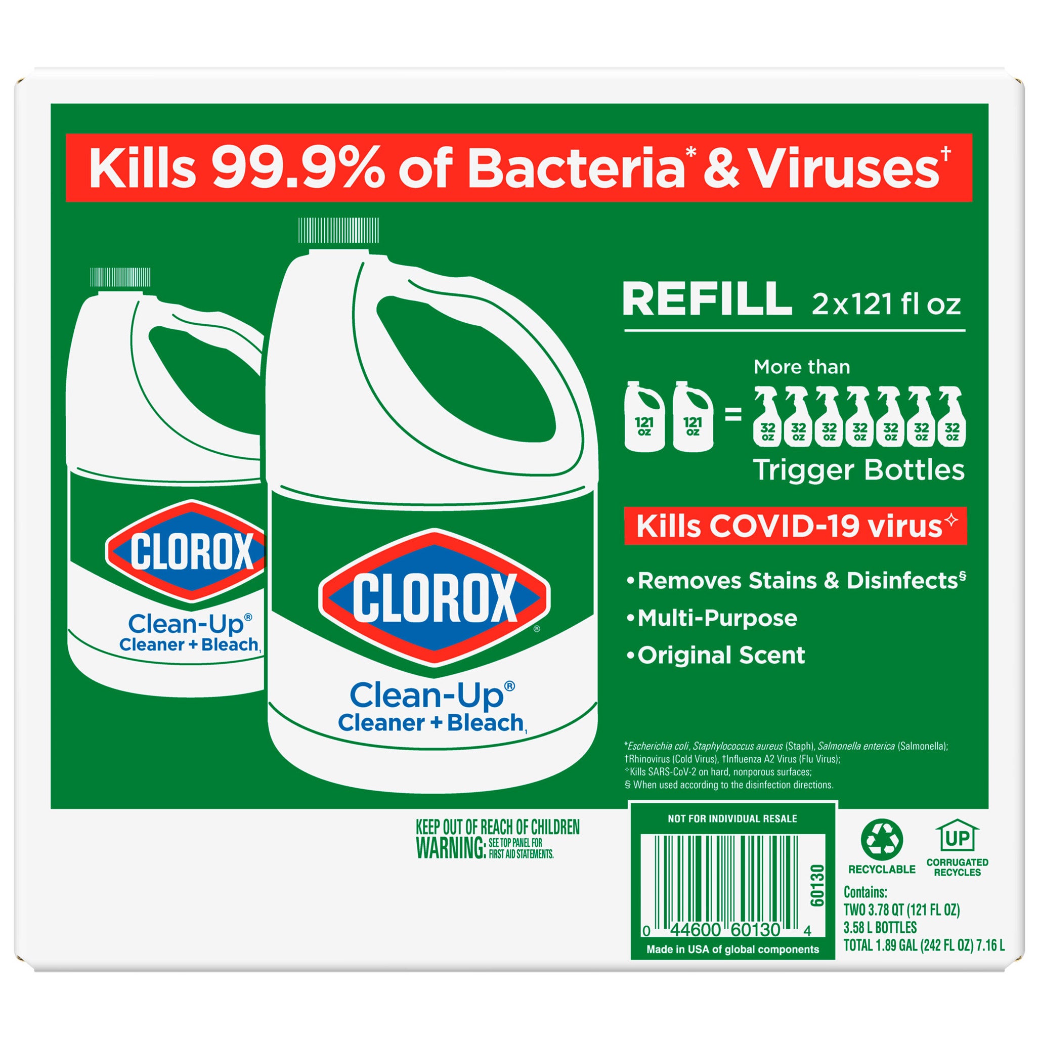Clorox Clean-Up Refills, 2-Pack, 121 oz - $13.19 at Costco